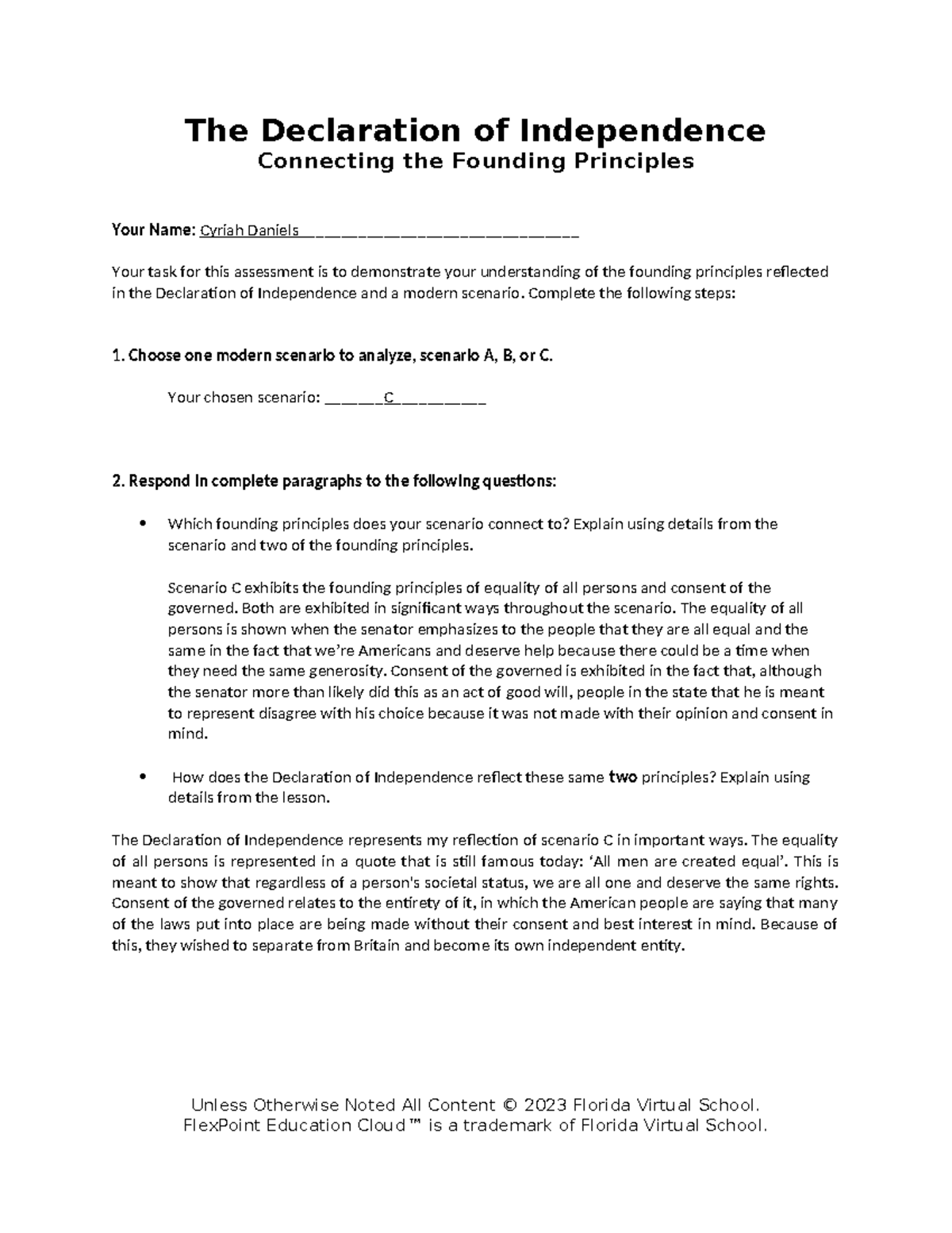 The declaration of independence template - The Declaration of ...