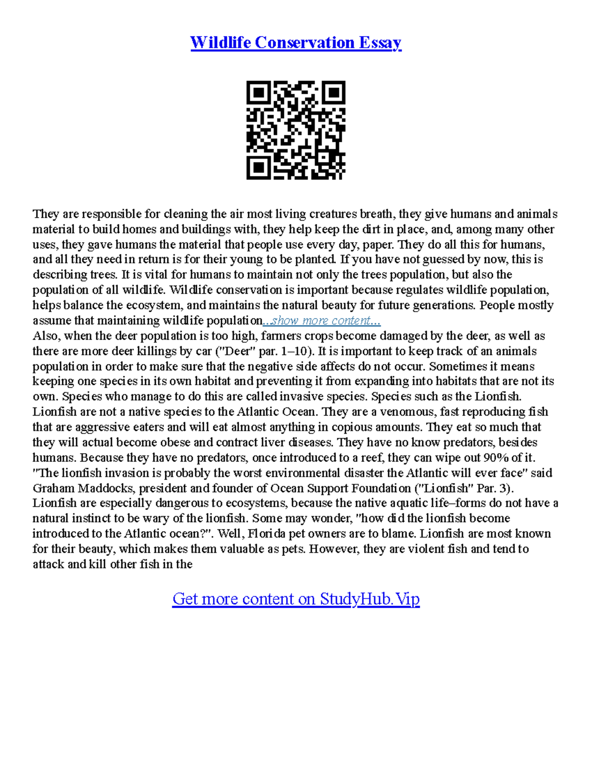 Essay On Wild Life Protection - Wildlife Conservation Essay They are ...