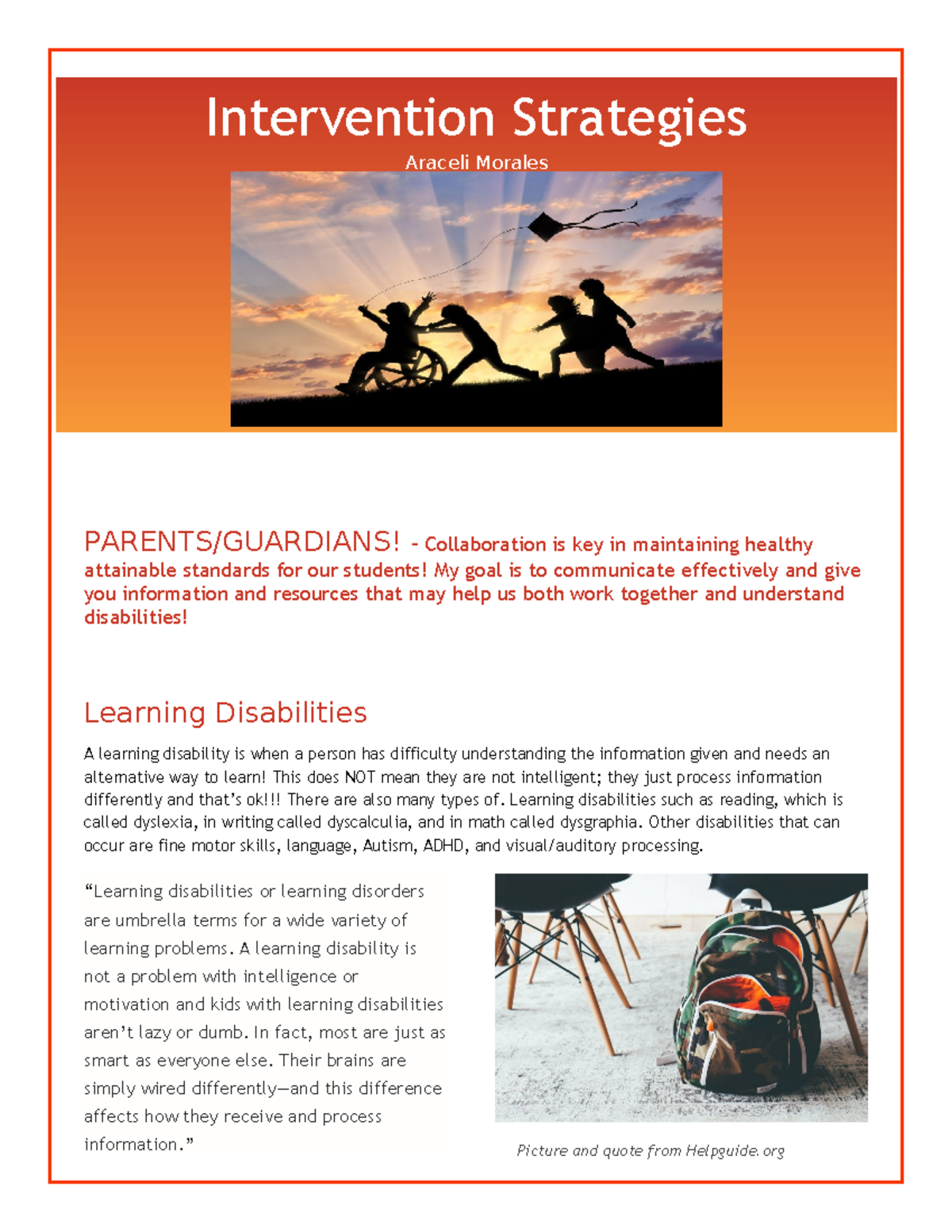 Intervention Strategies Brochure - PARENTS/GUARDIANS! – Collaboration ...