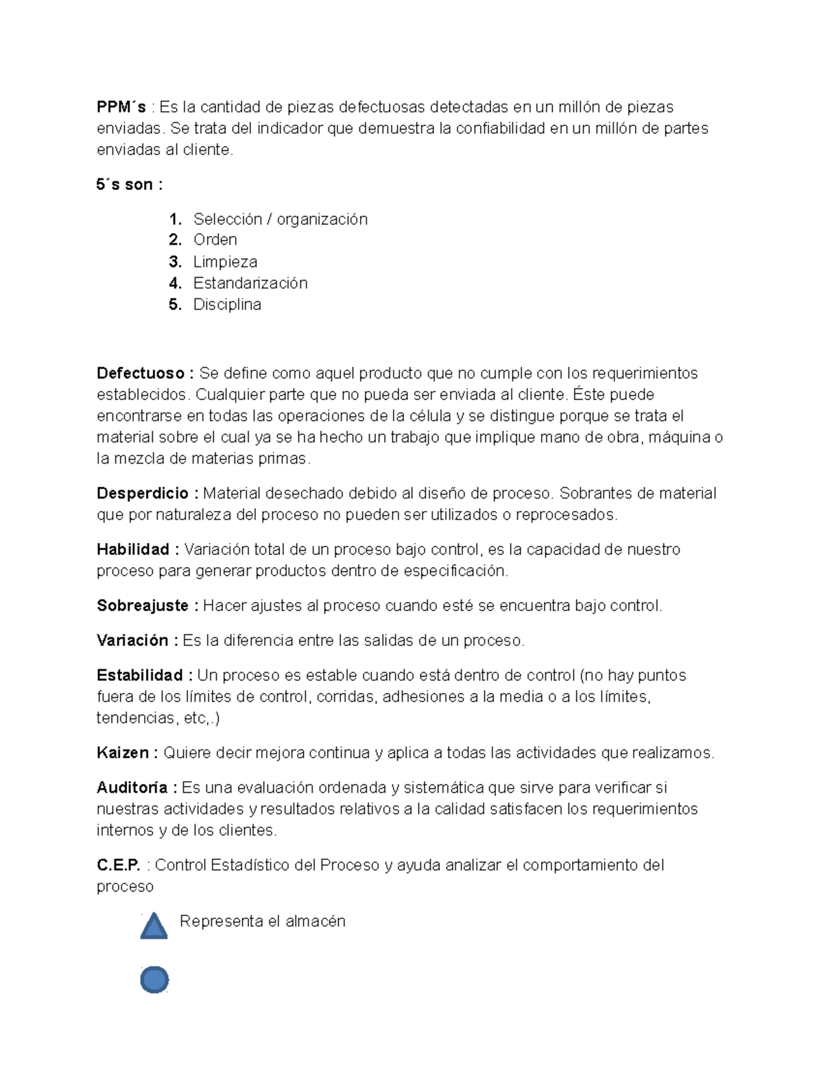 PPM - aPUNTES DE CLASES - PPM ́s : Es la cantidad de piezas defectuosas ...