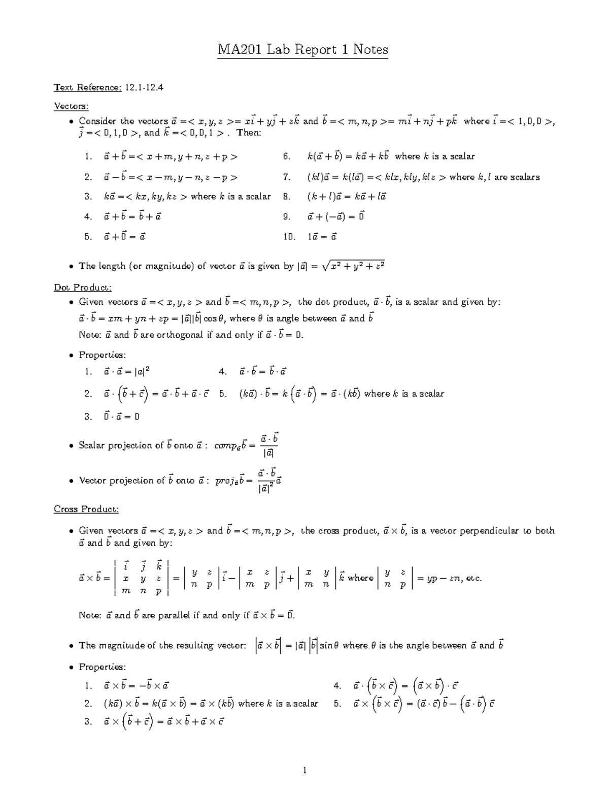 MA201 Lab 1 Notes Winter 2023 - MA201 Lab Report 1 Notes Text Reference ...