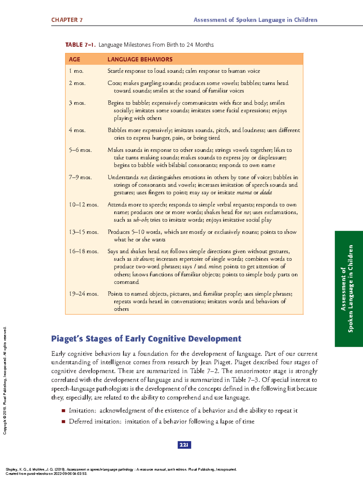 Assessment in Speech-Language Pathology A Resource - CHAPTEr 7 ...