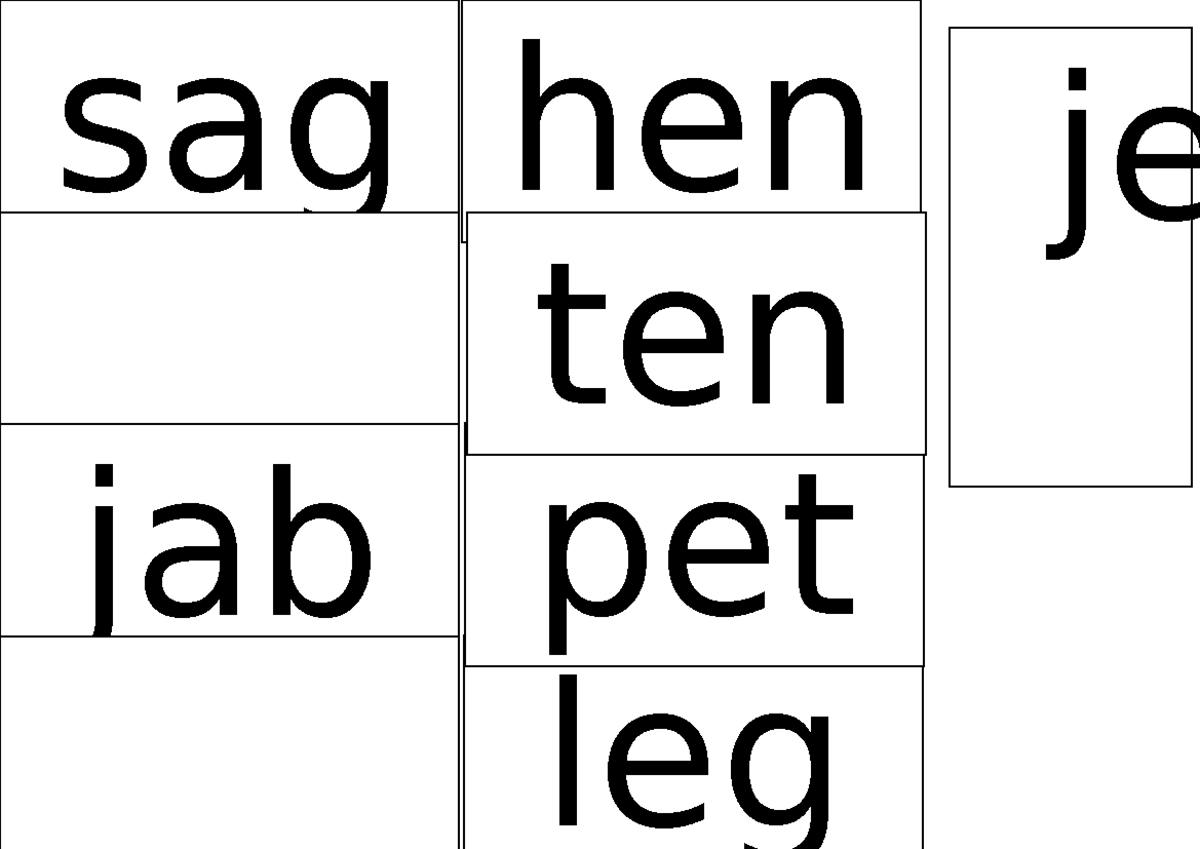 Laminate cvc - essays - sag tad jab wag hen leg pet ten je pen yen wet ...