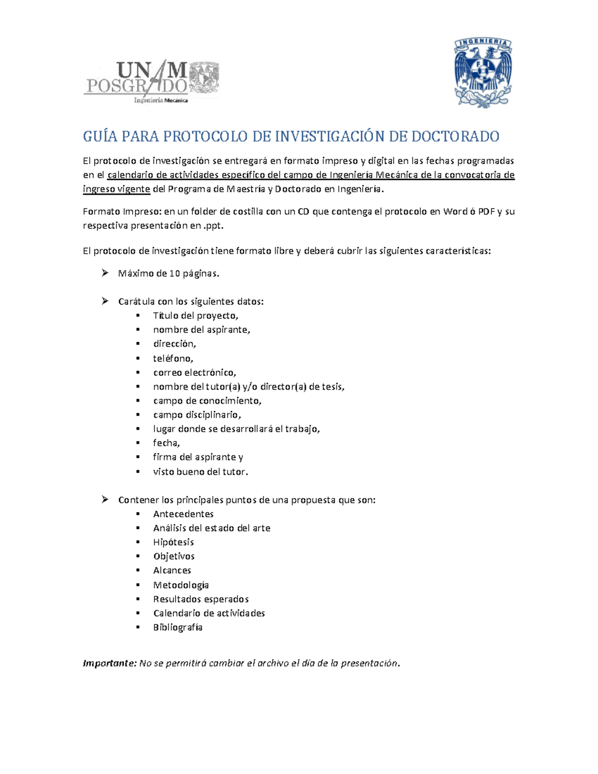 Guia para Protocolo de Doctorado - GUÍA PARA PROTOCOLO DE INVESTIGACIÓN DE DOCTORADO El ...