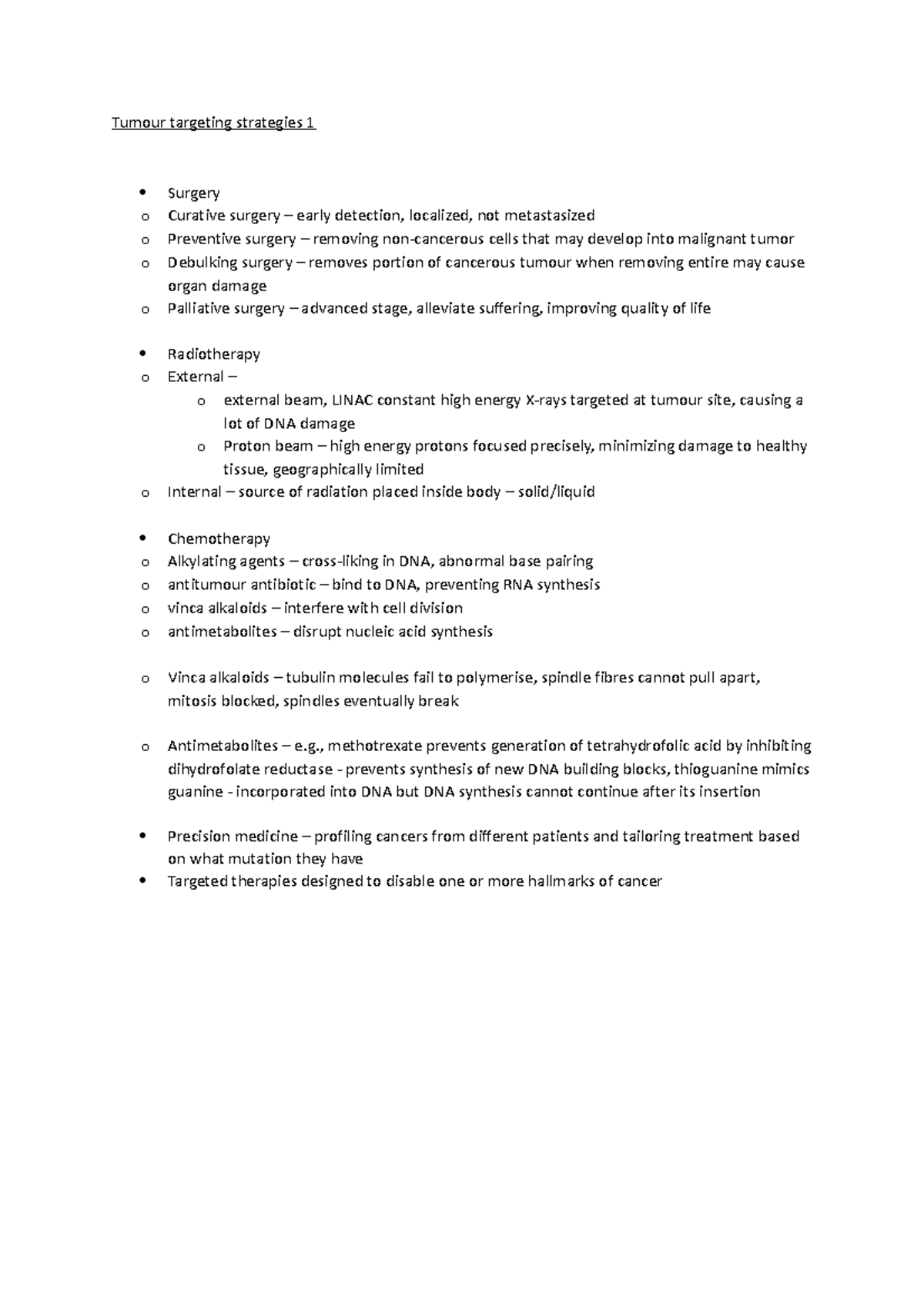 Tumour targeting strategies - , methotrexate prevents generation of ...