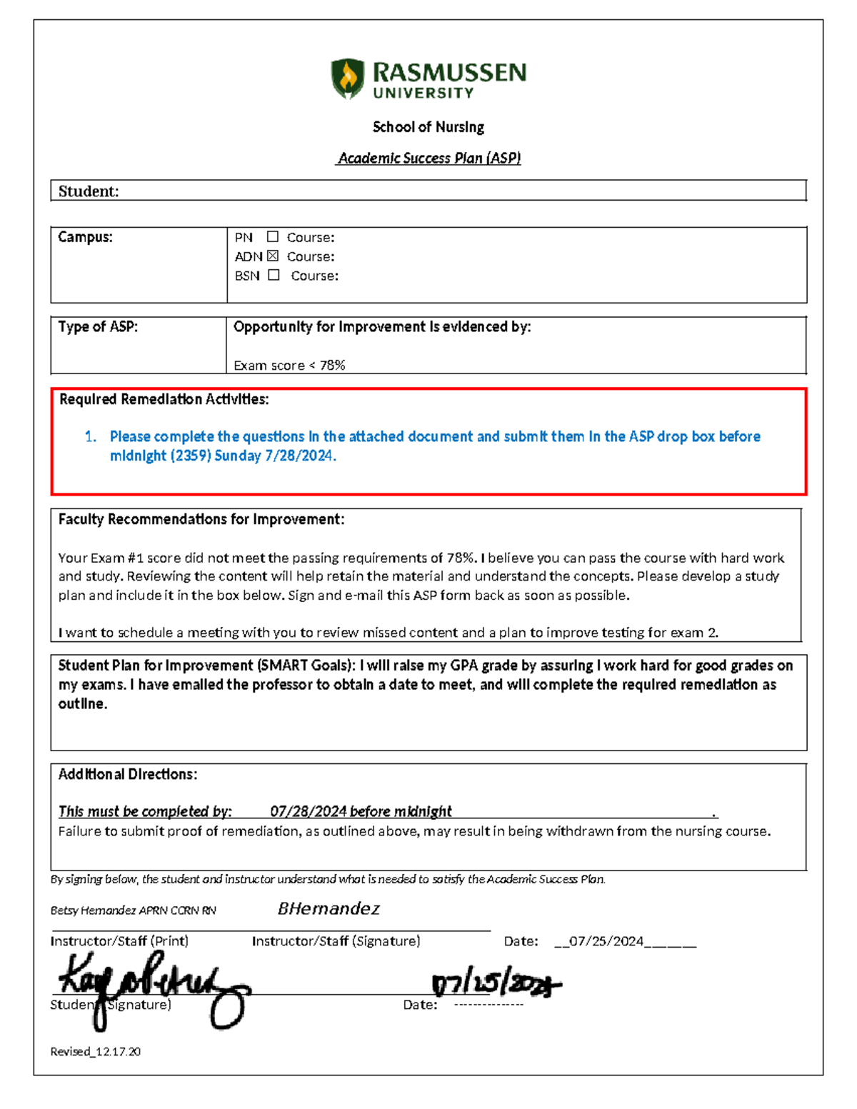 ASP Patho Exam 1 2 - School of Nursing Academic Success Plan (ASP ...