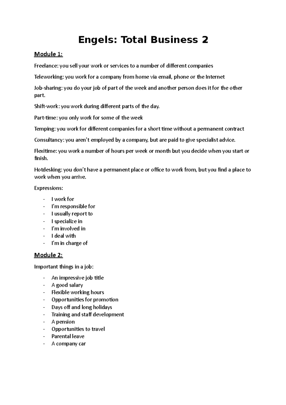 Engels Total Business 2 eerste jaar Bedrijfsmanagement - Engels: Total ...