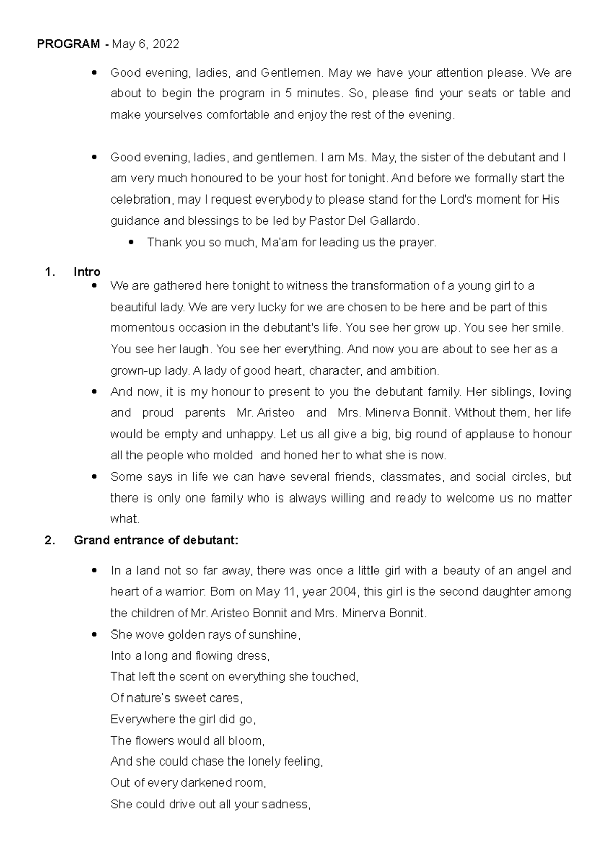 Program - All subject are module notes from our reports - PROGRAM - May ...