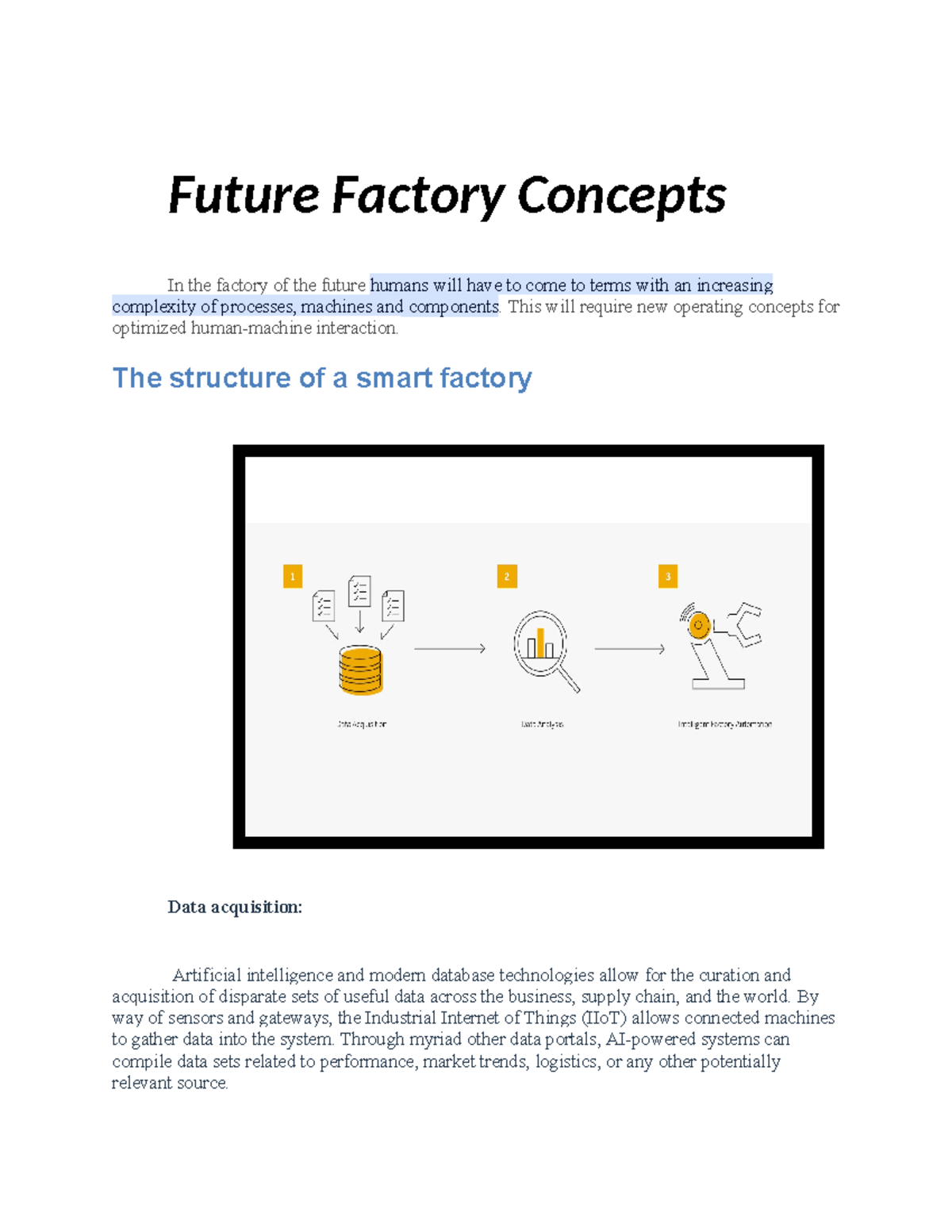 Future Factory Concepts - This will require new operating concepts for ...