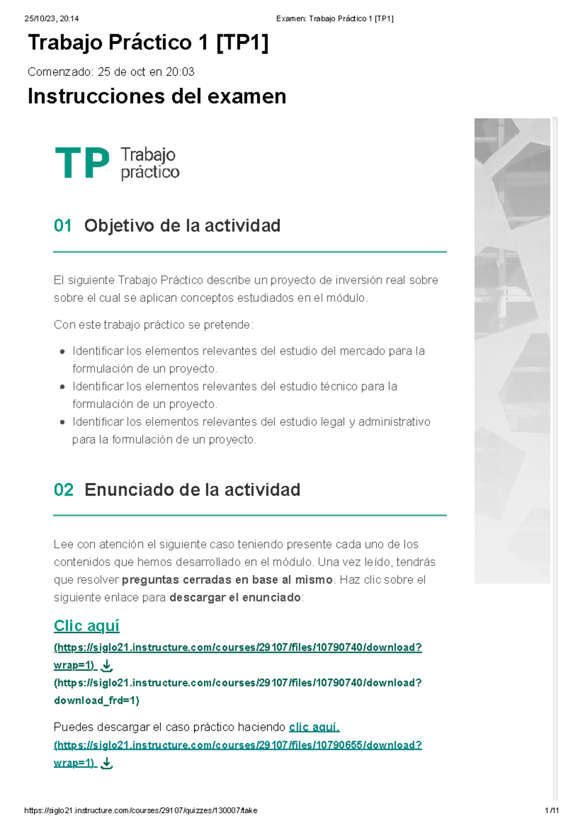 TP N° 1 100% FORM Y EV DE PRO - Trabajo Práctico 1 [TP1] Comenzado: 25 ...