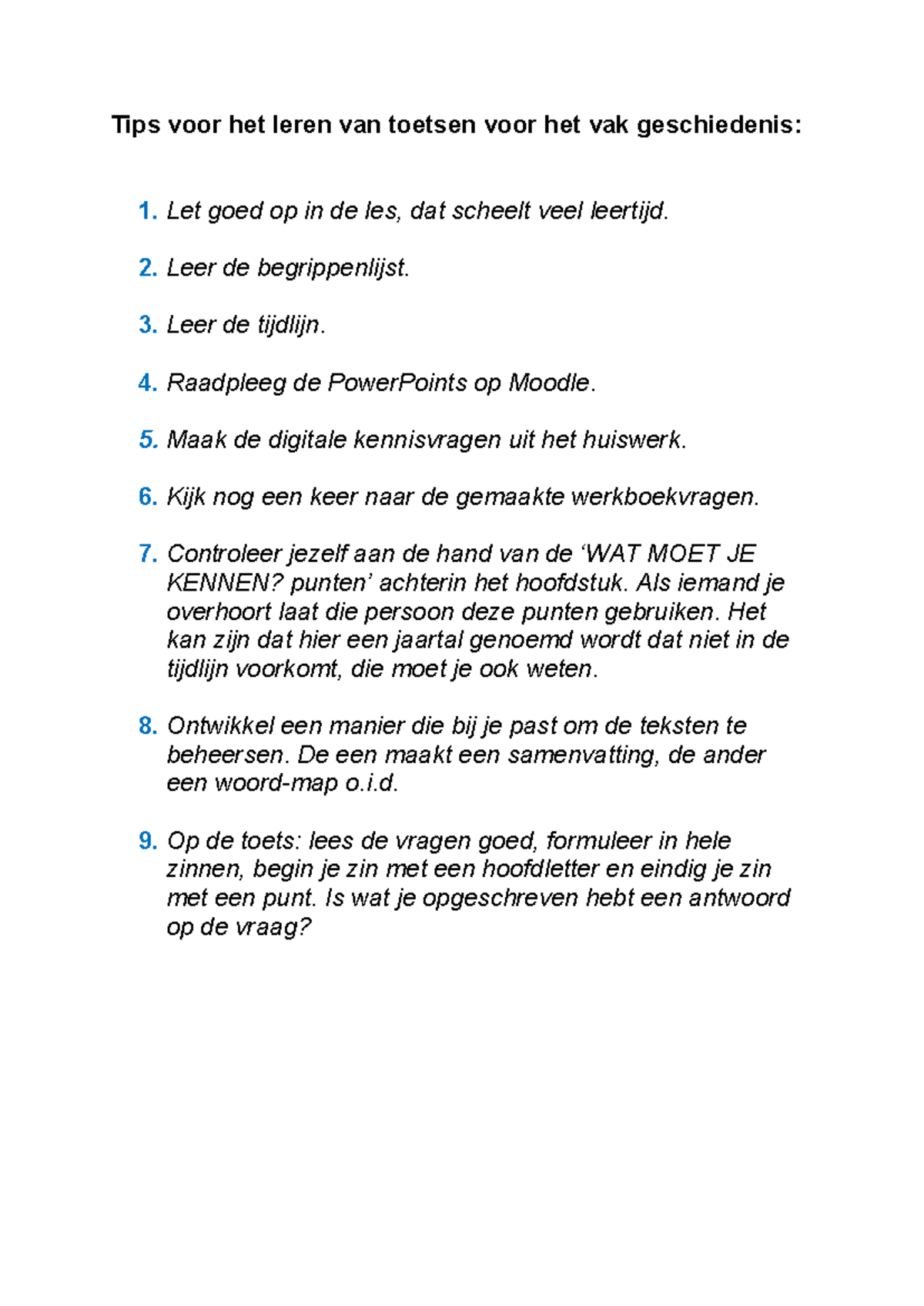 Hoe leer je geschiedenis - Tips voor het leren van toetsen voor het vak ...