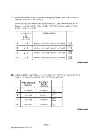 Unit 5 Physics questions - Name ...