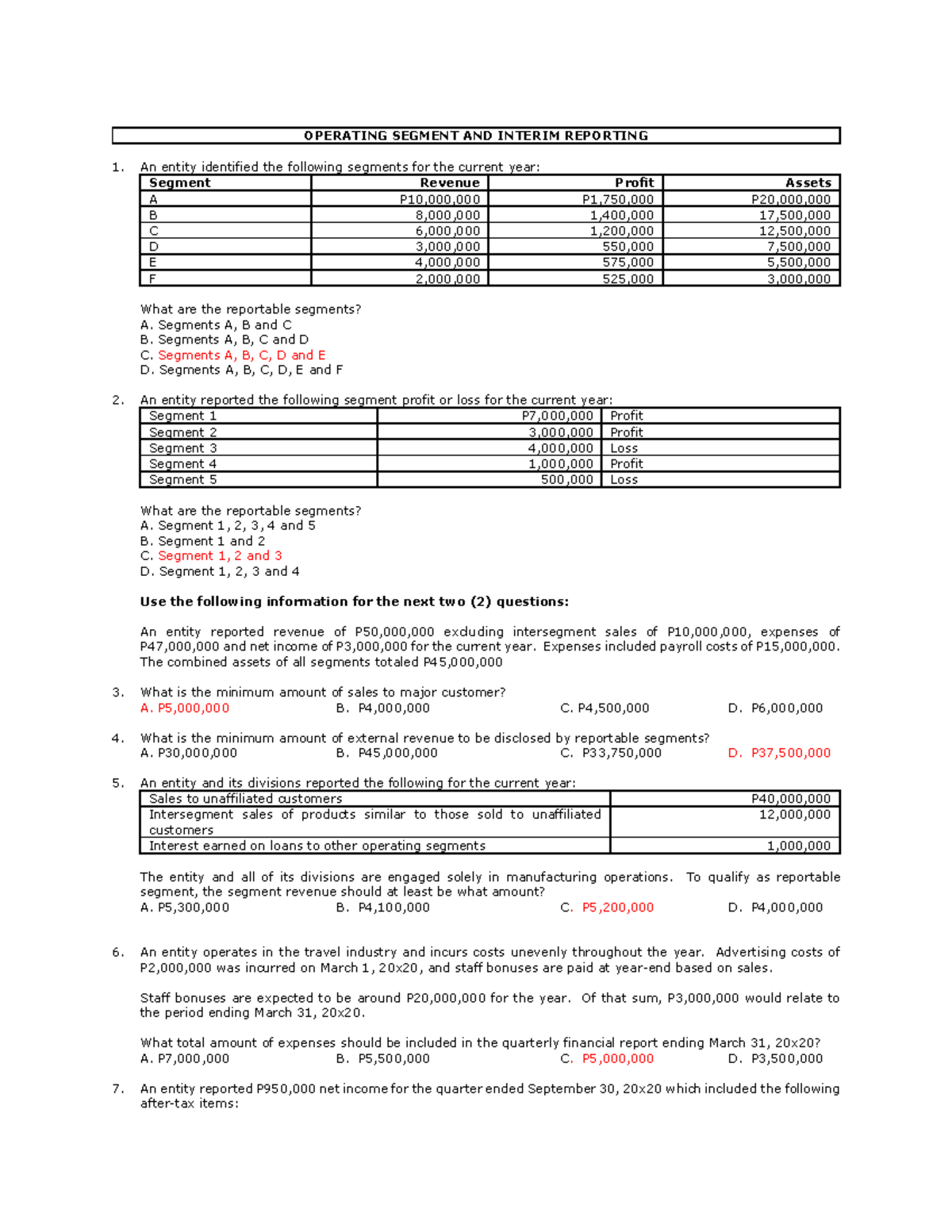 Operating Segment AND Interim Reporting may 14 discusionssssssssss - OPERATING SEGMENT AND ...