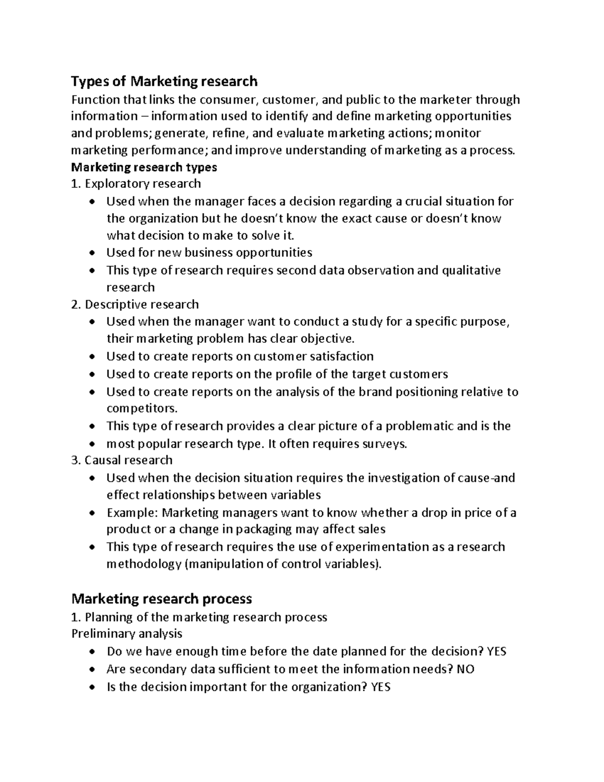 Types of Marketing research - Types of Marketing research Function that ...