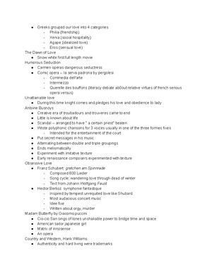 MUSC101- Final Exam Study Guide - MUSC 101 Music Appreciation (Fall 20 ...