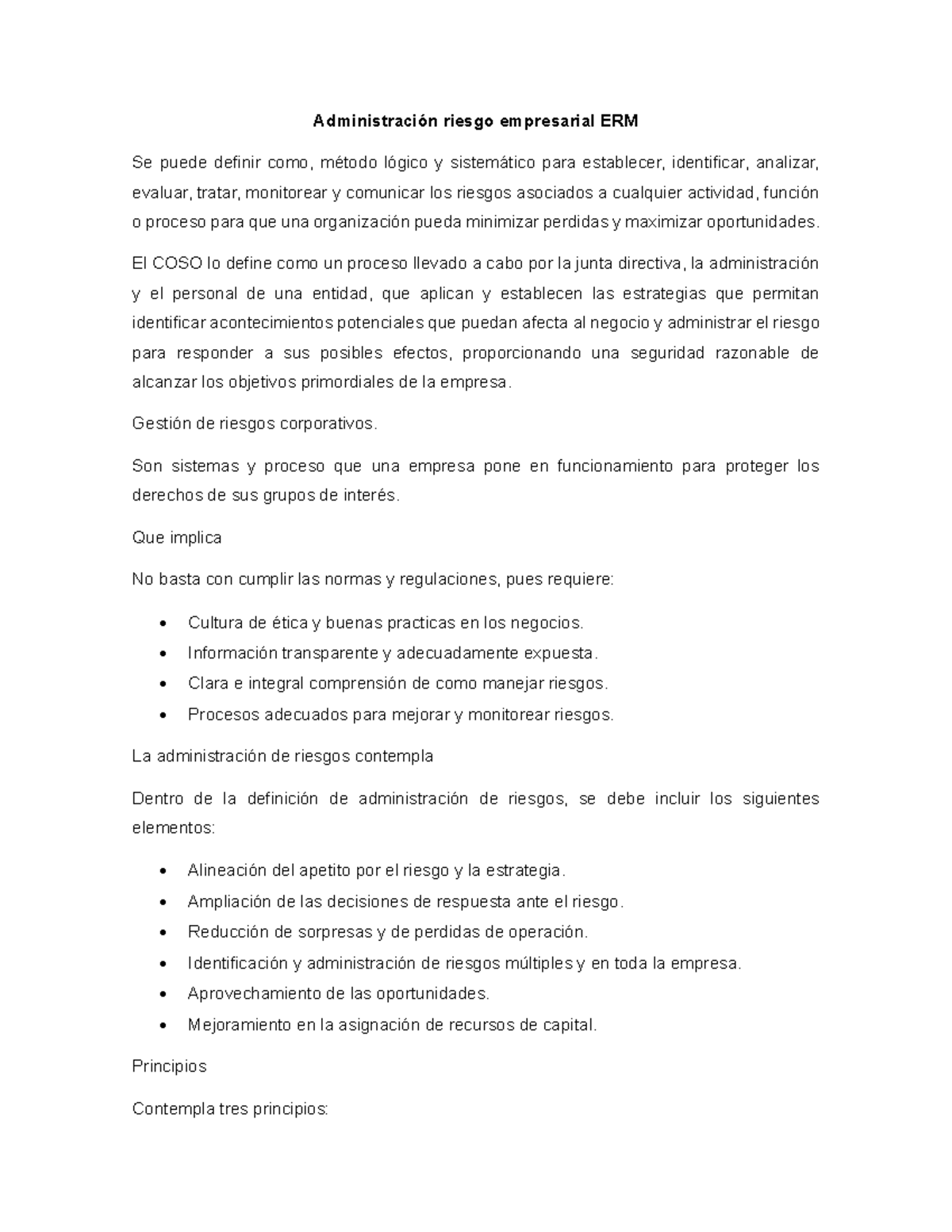 Resumen 20 - DSFASDF - Administración riesgo empresarial ERM Se puede ...