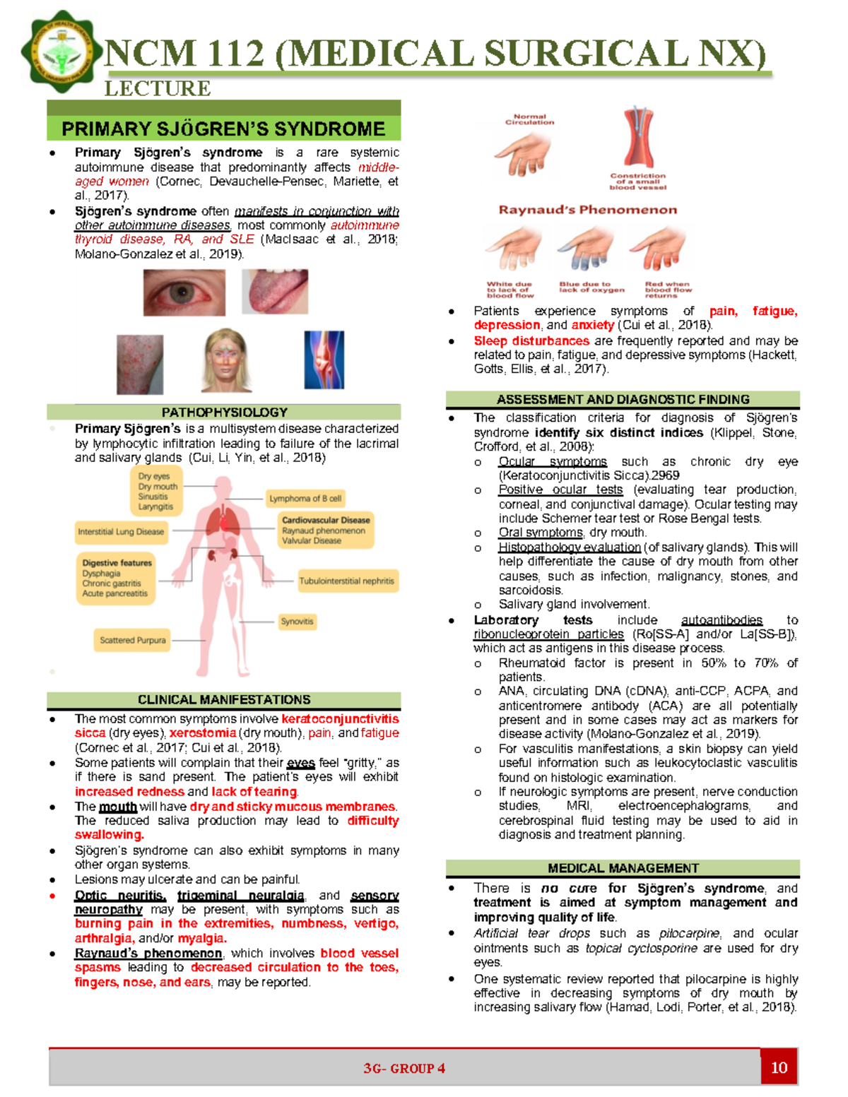 PSS-Scleroderma-Polymyositis - NCM 112 (MEDICAL SURGICAL NX) LECTURE 3 ...