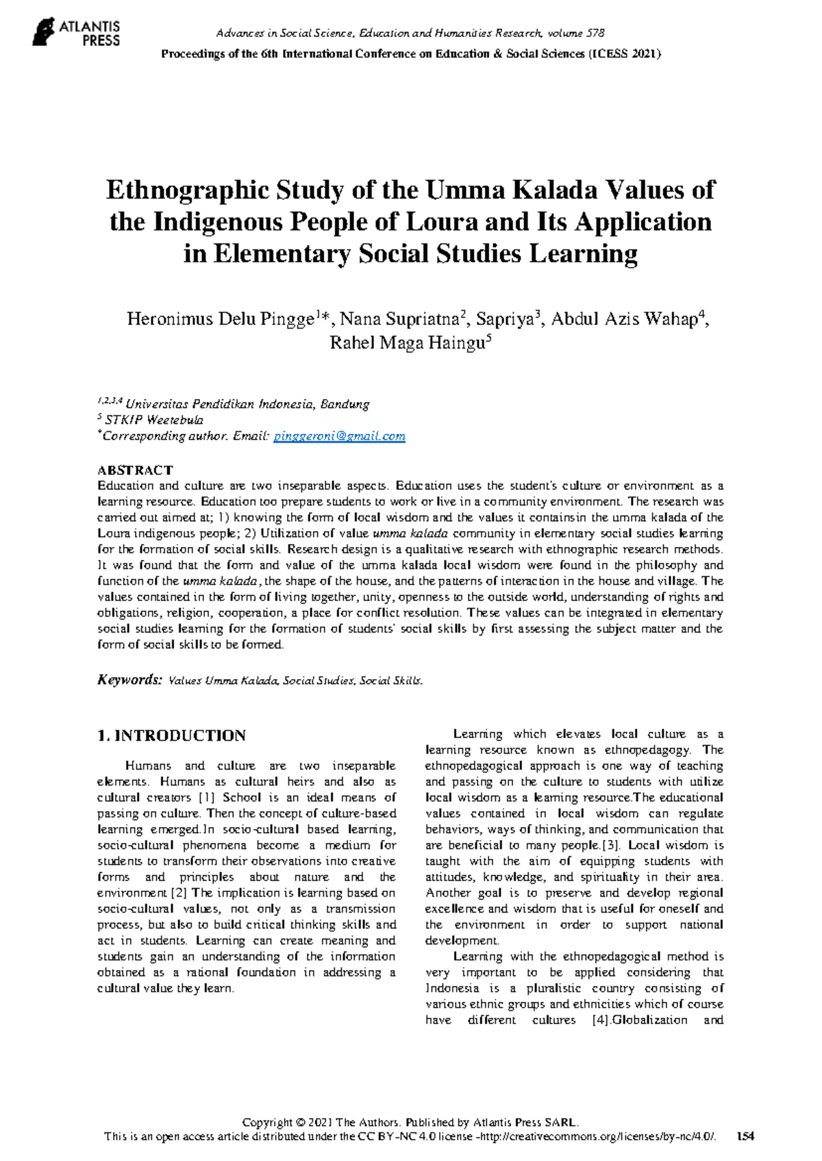Ethnographic Study of the Umma Kalada Values of th - Ethnographic Study ...