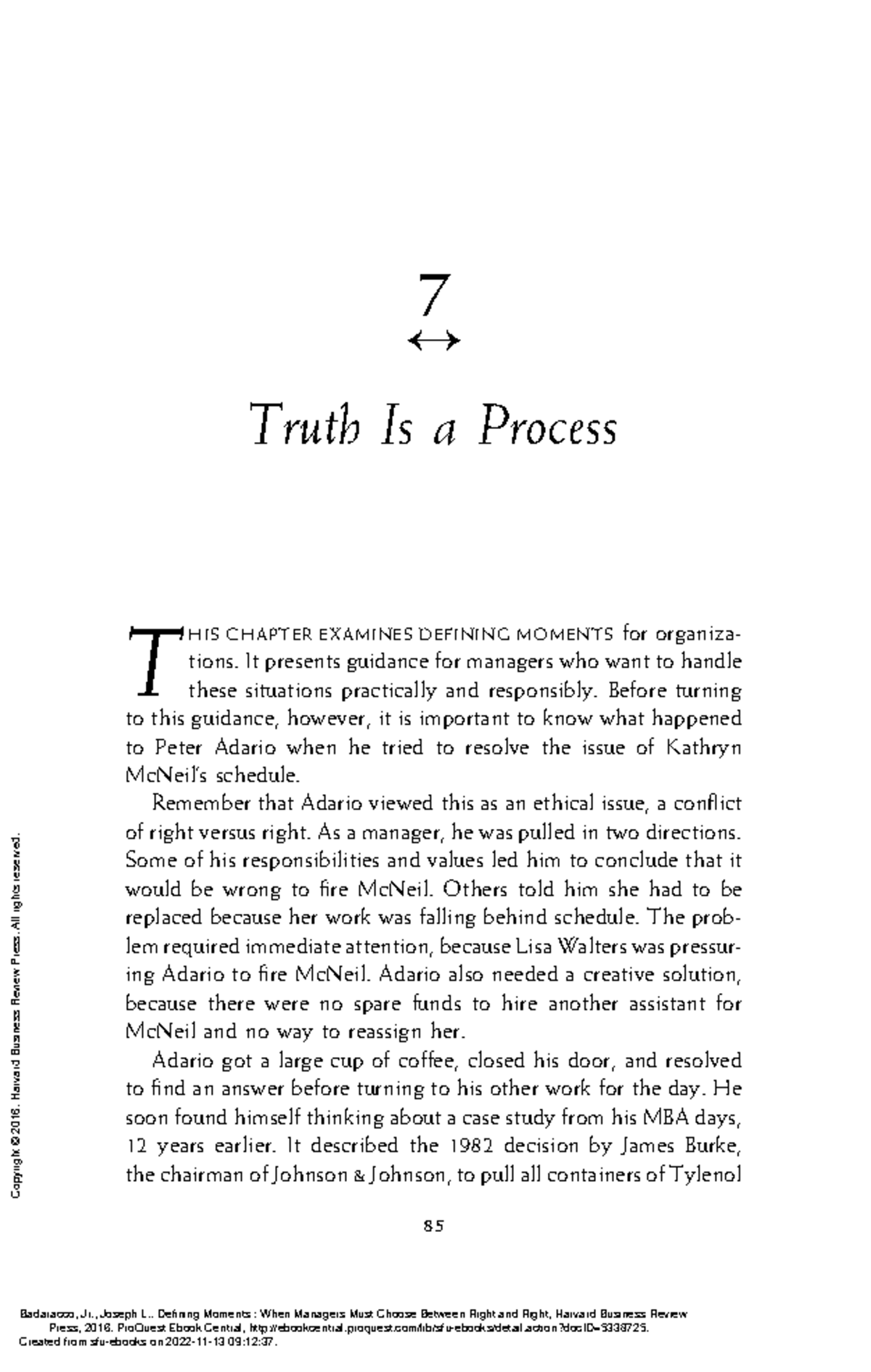 Defining Moments When Managers Must Choose Between - 7 ↔ Truth Is a ...