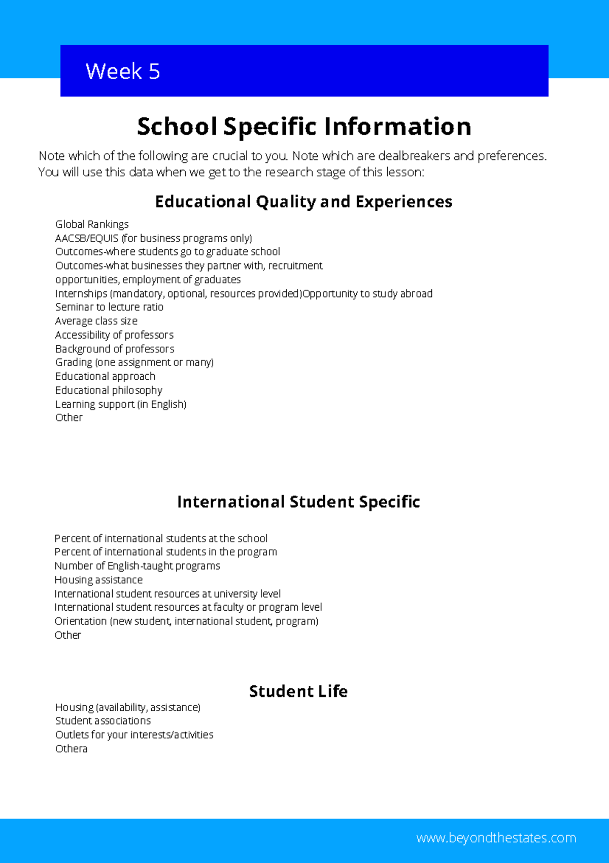 Week-5-1 - Assignment 5.1 on project stem - Global Rankings AACSB/EQUIS (for business programs ...
