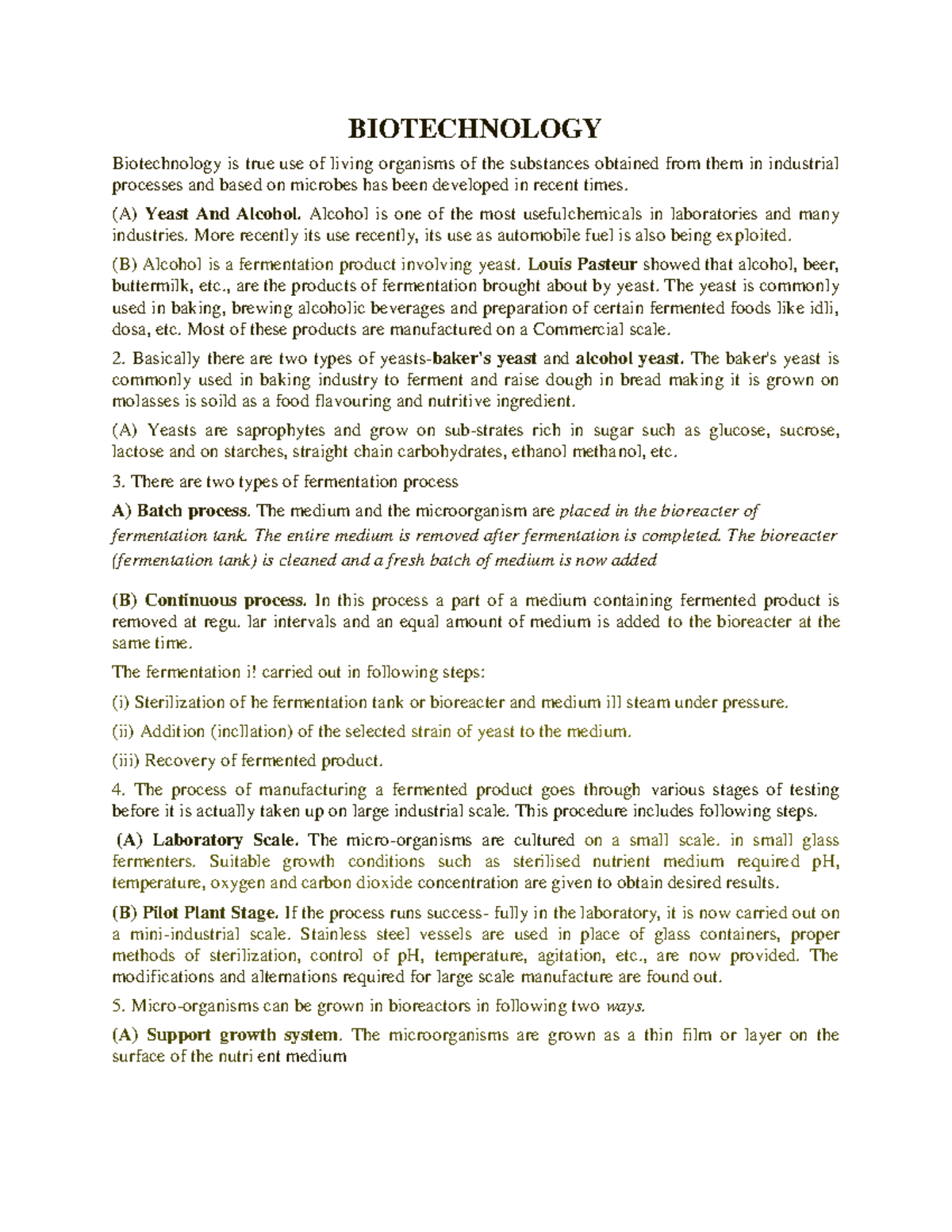 Chapter 12 Biotechnology - BIOTECHNOLOGY Biotechnology is true use of ...