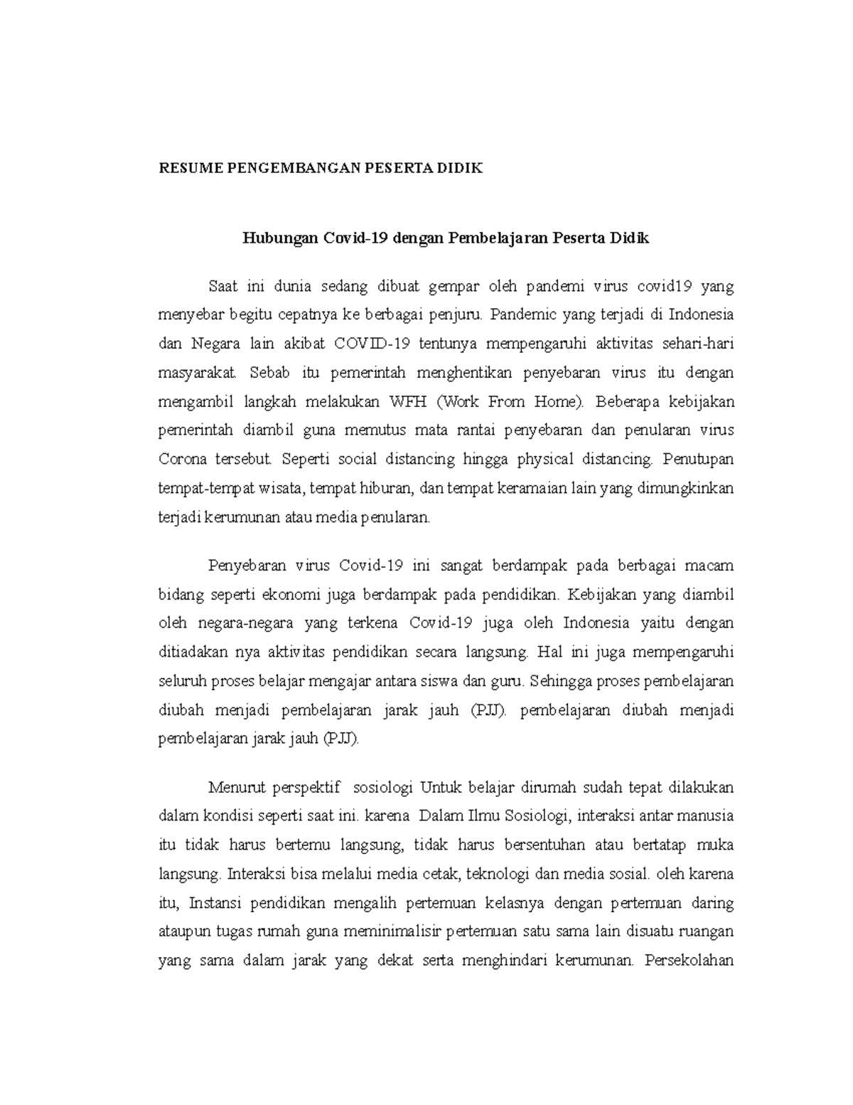 Resume PPD - rangkuman materi ppd - RESUME PENGEMBANGAN PESERTA DIDIK ...