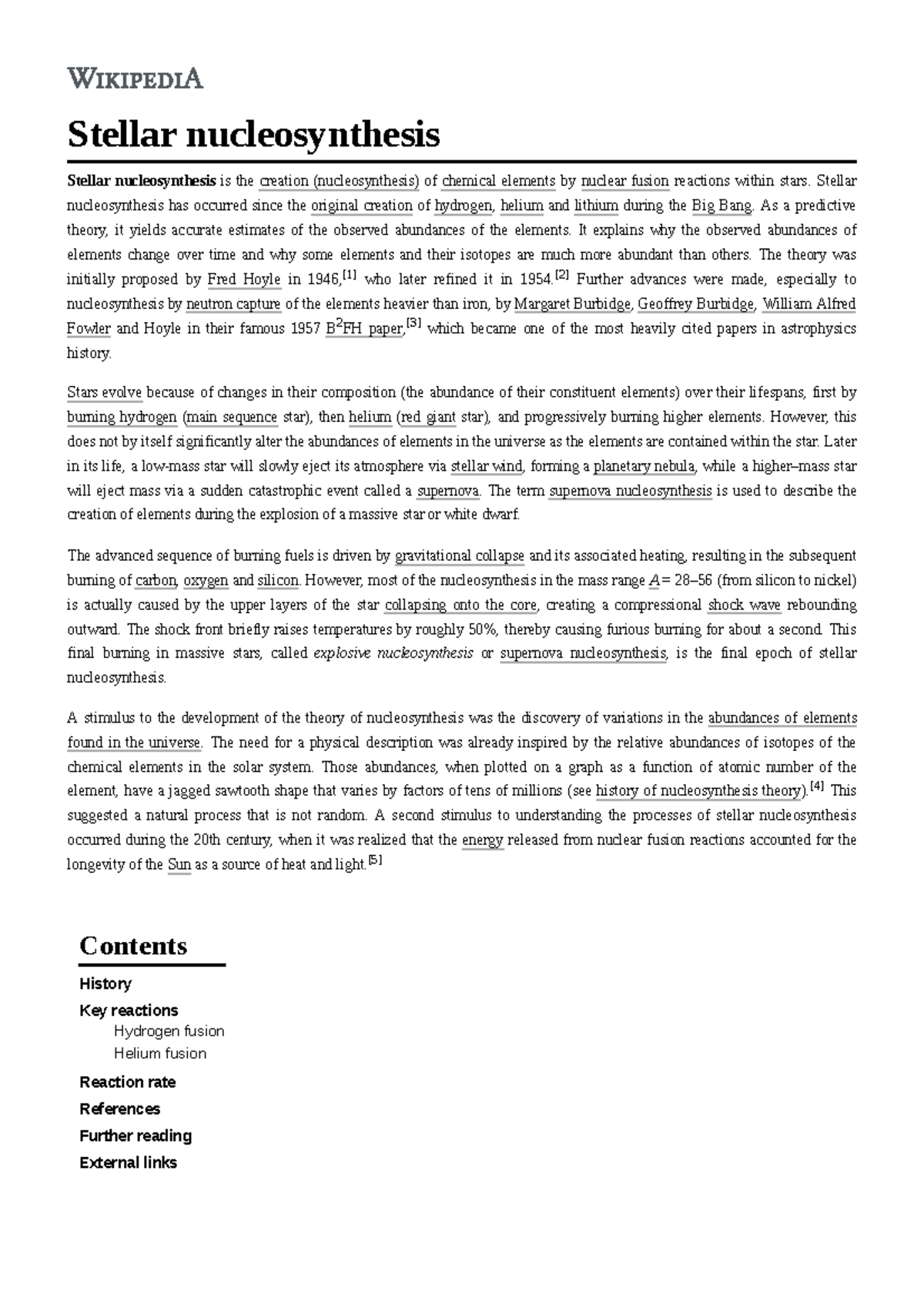 Stellar nucleosynthesis - wiki - Stellar nucleosynthesis Stellar ...