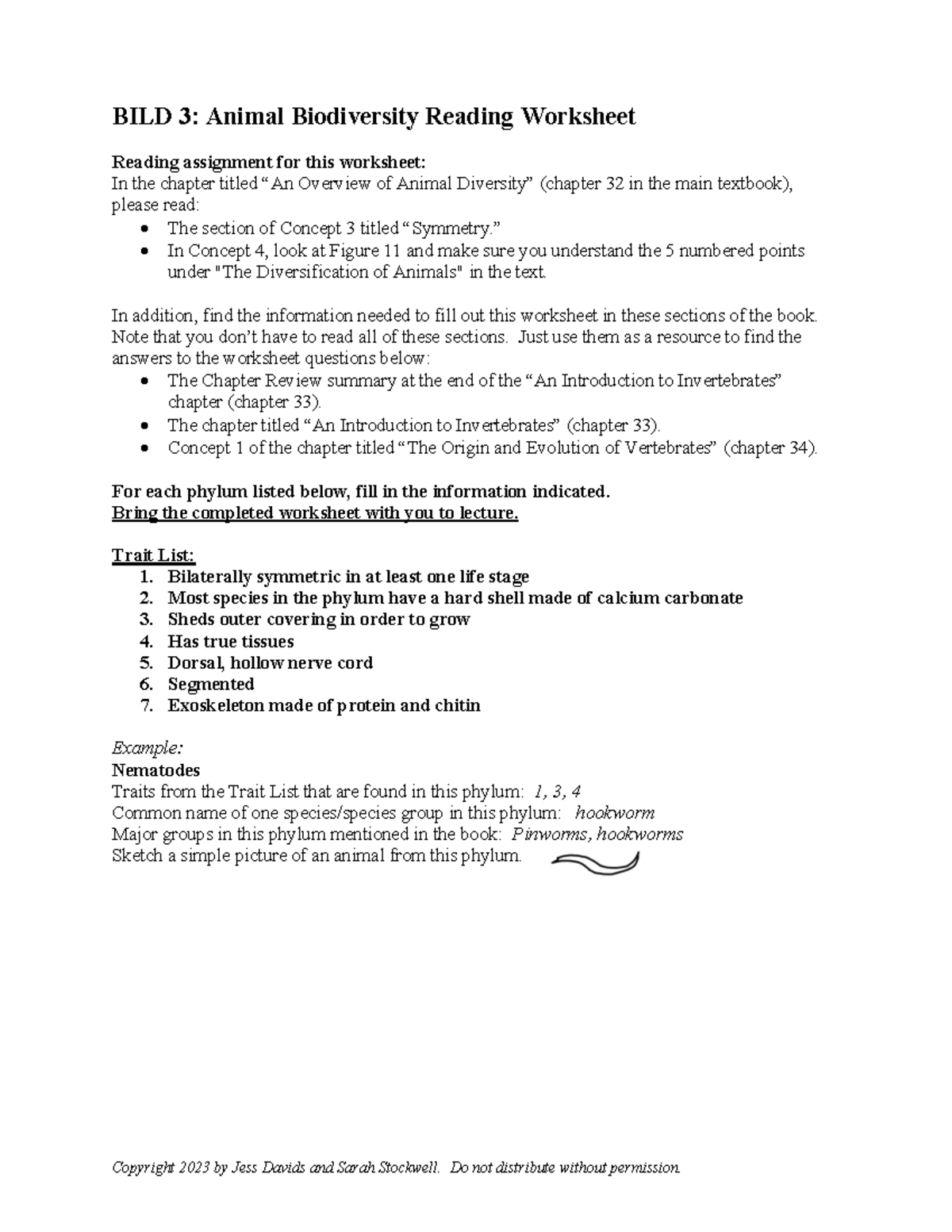 Animal Biodiversity Reading Worksheet - Copyright 20 23 by Jess Davids ...