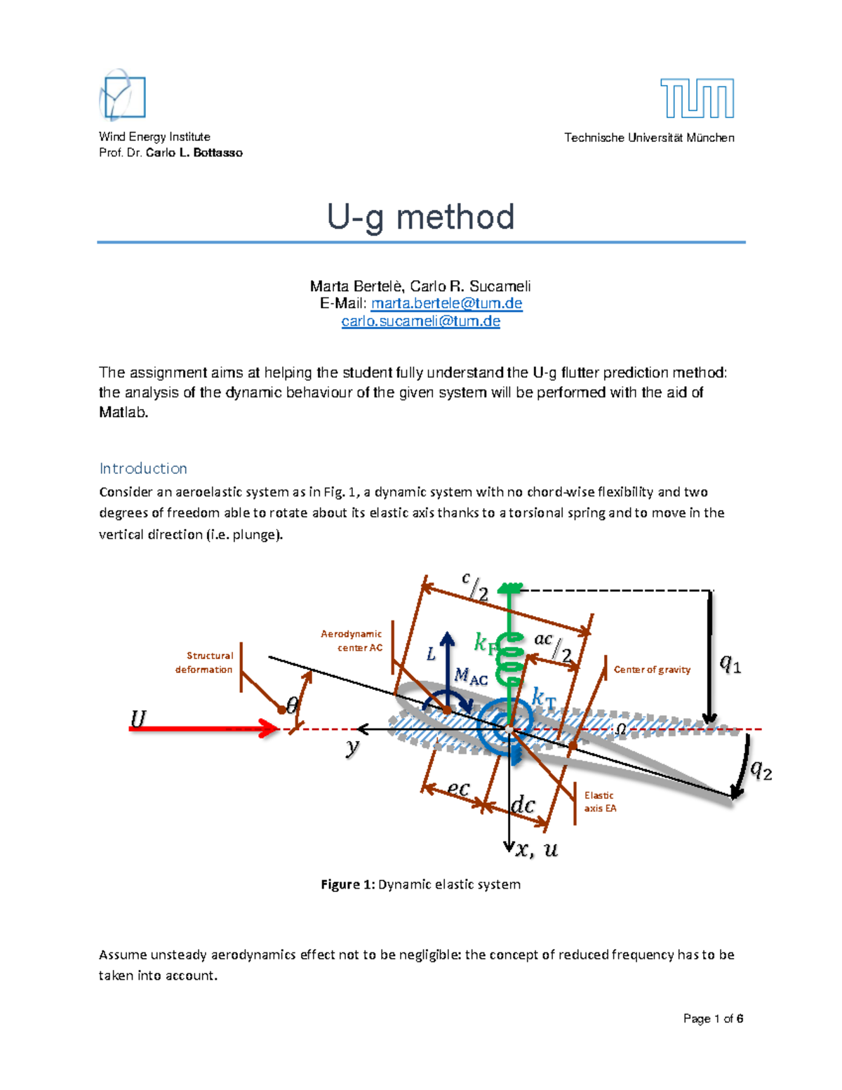Exercise 04 Ug Method - sadaetwe - Prof. Dr. Carlo L. Bottasso U-g ...