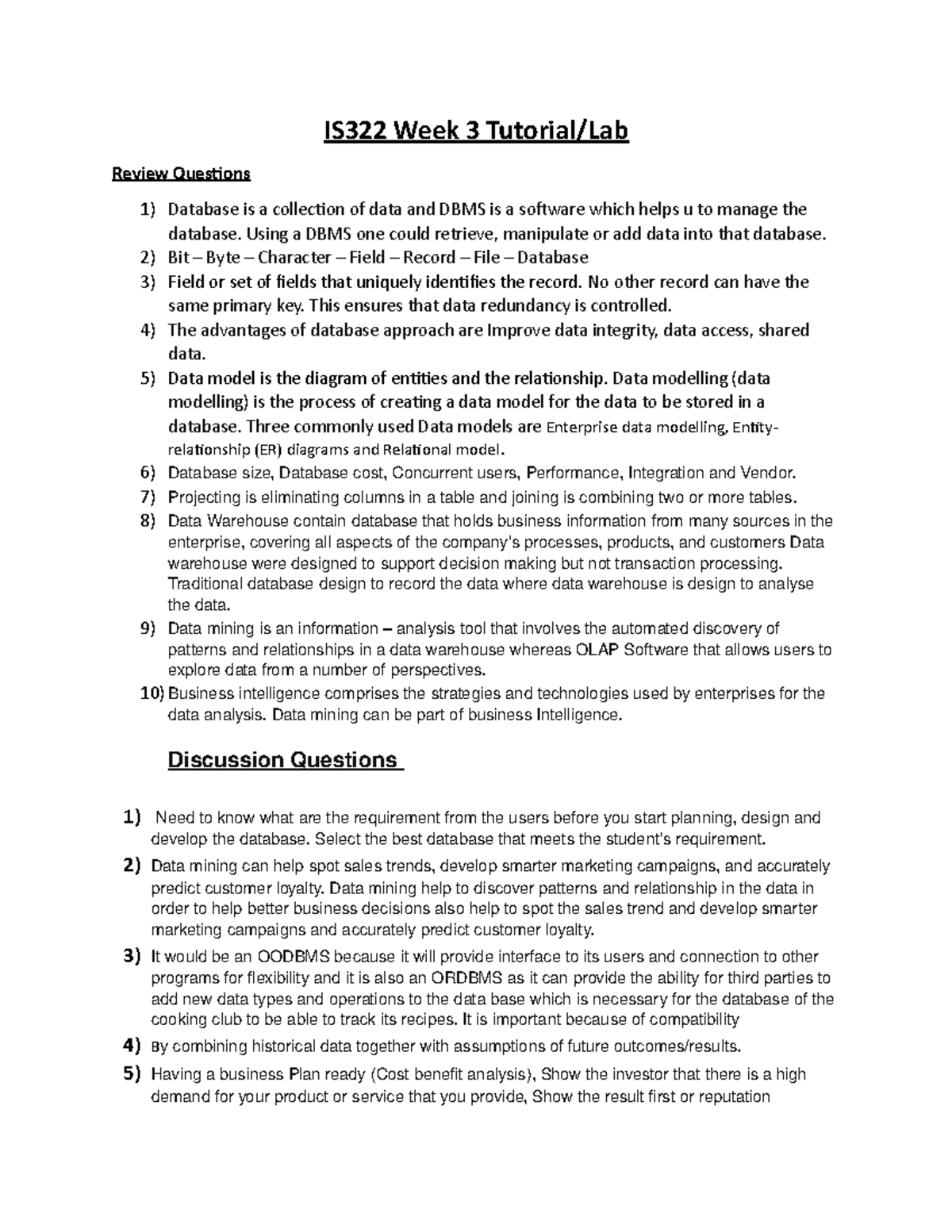 IS322 Week 3 Tutorial - Grade: B - Information security - USP - Studocu
