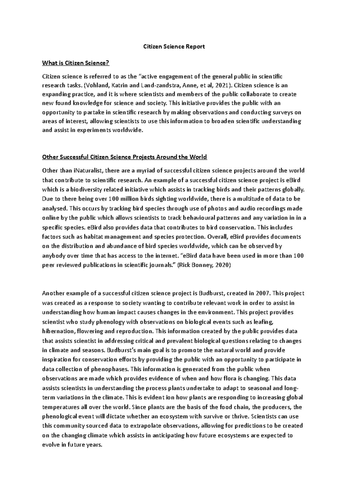 Citizen Science Report - Citizen Science Report What is Citizen Science ...