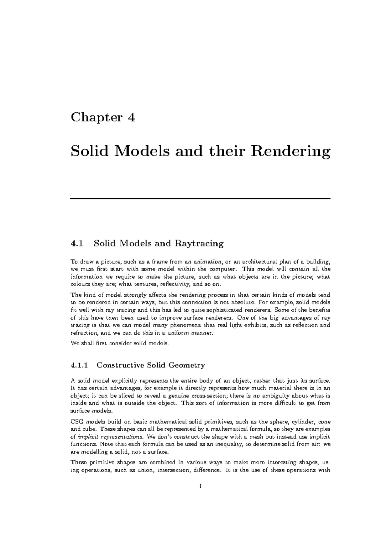 CM30075 2008-2009 Lecture Notes 4 - Solid models and their rendering ...