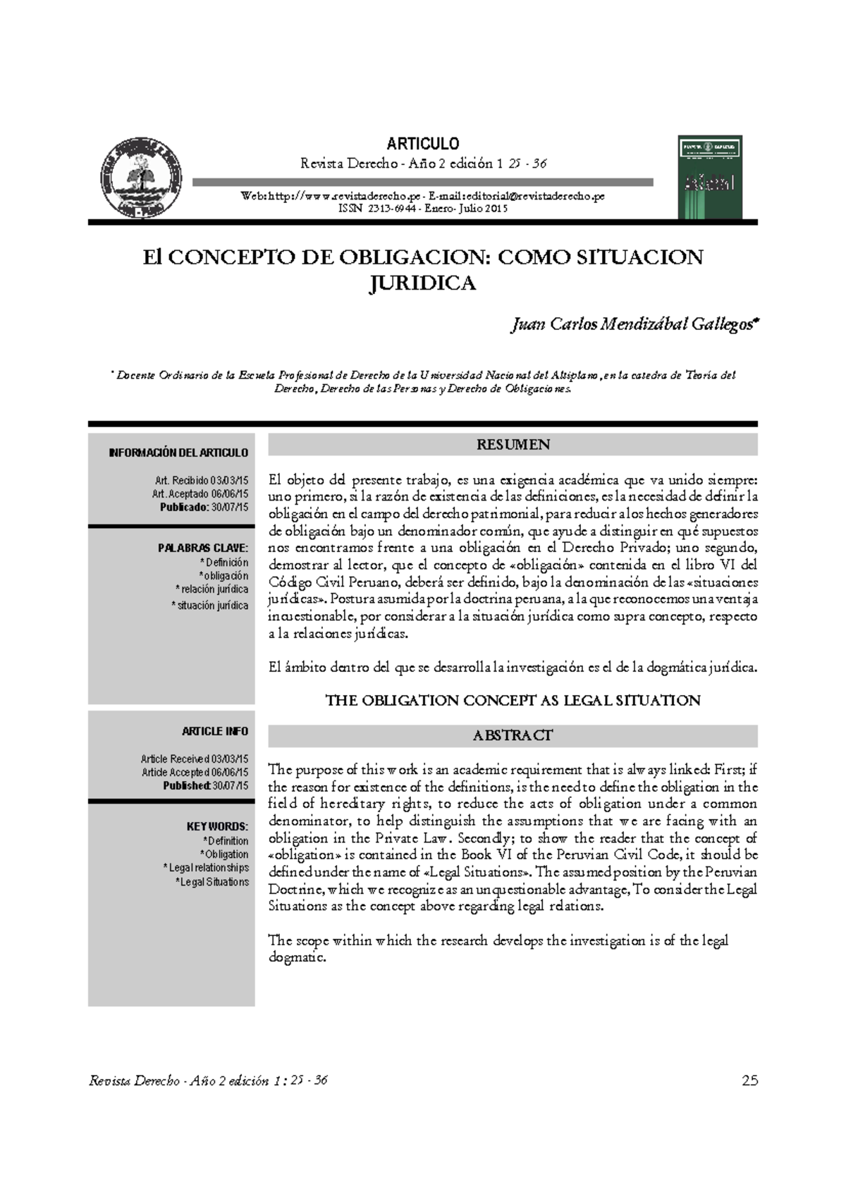 Dialnet-El Concepto De Obligacion-7605925 - ARTICULO Revista Derecho ...