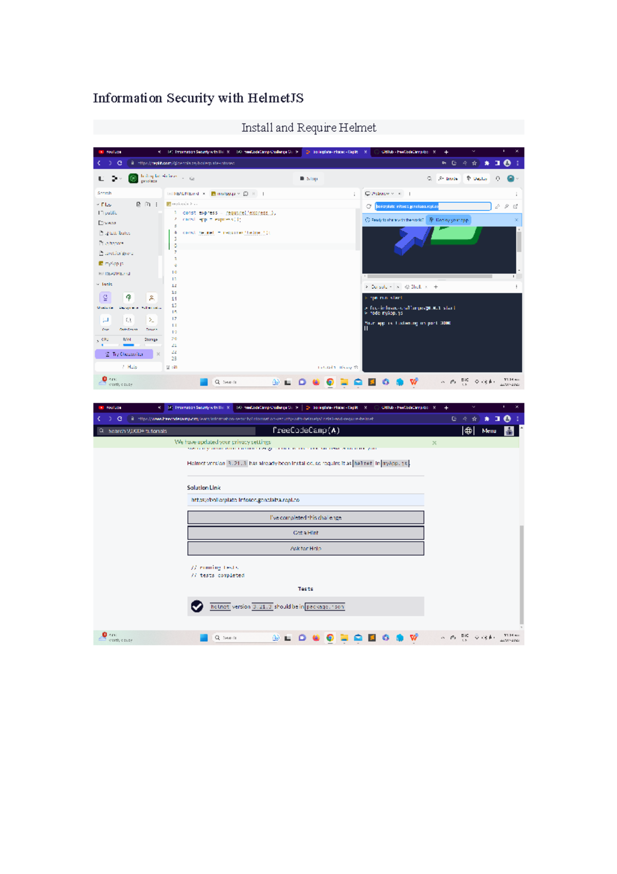Group 5-Information Assurance and Security - Information Security with HelmetJS Install and ...