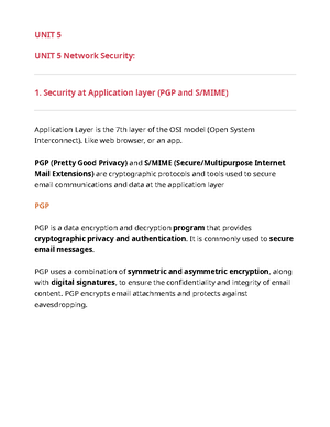 CNS-UNIT-1 - Cns - UNIT 1 UNIT 1 - Basic Principles: 1. Security Goals #SAQ About Security goals ...