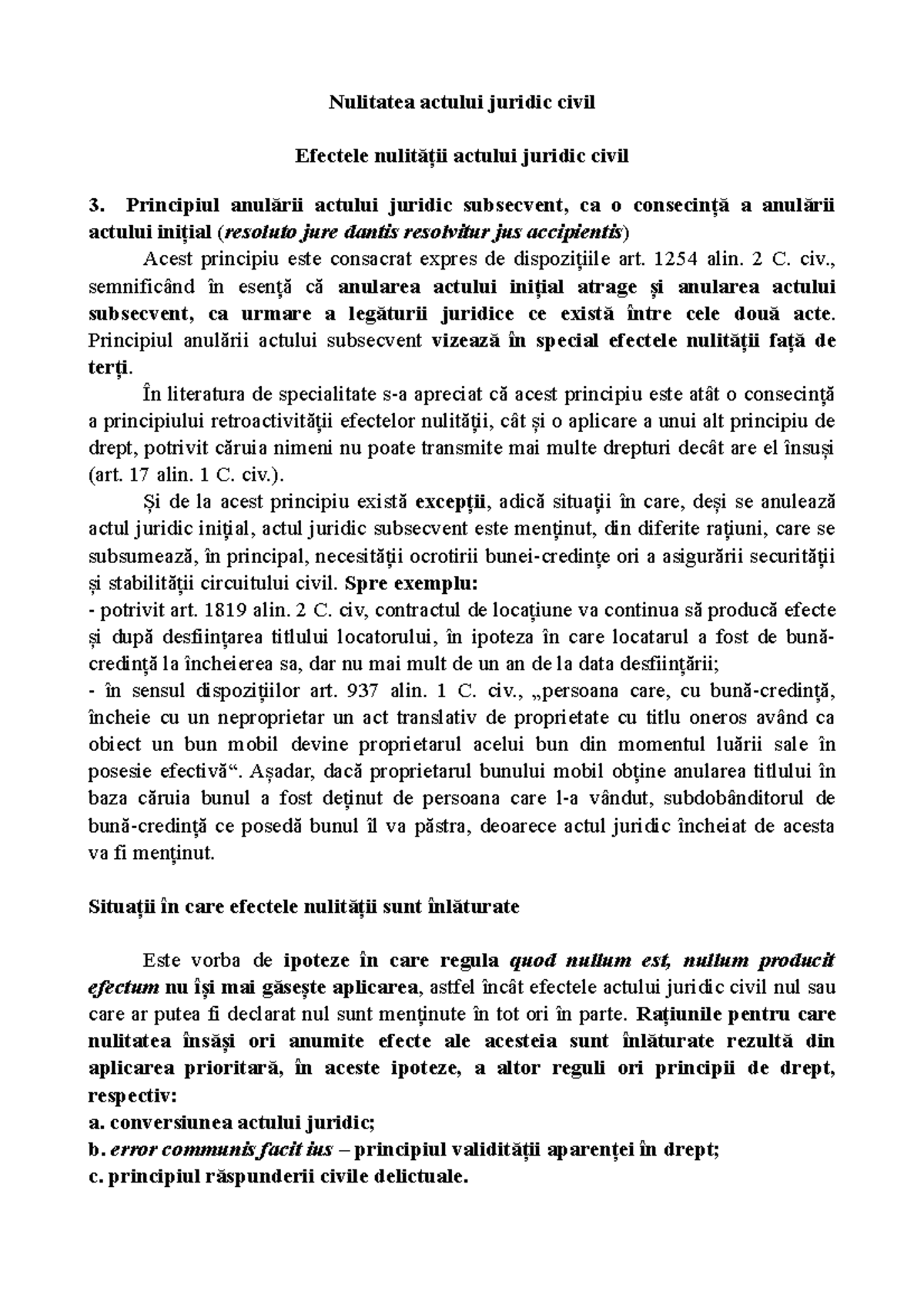 C12 2021 - conform cu teoria generala a draptului civil - Nulitatea ...