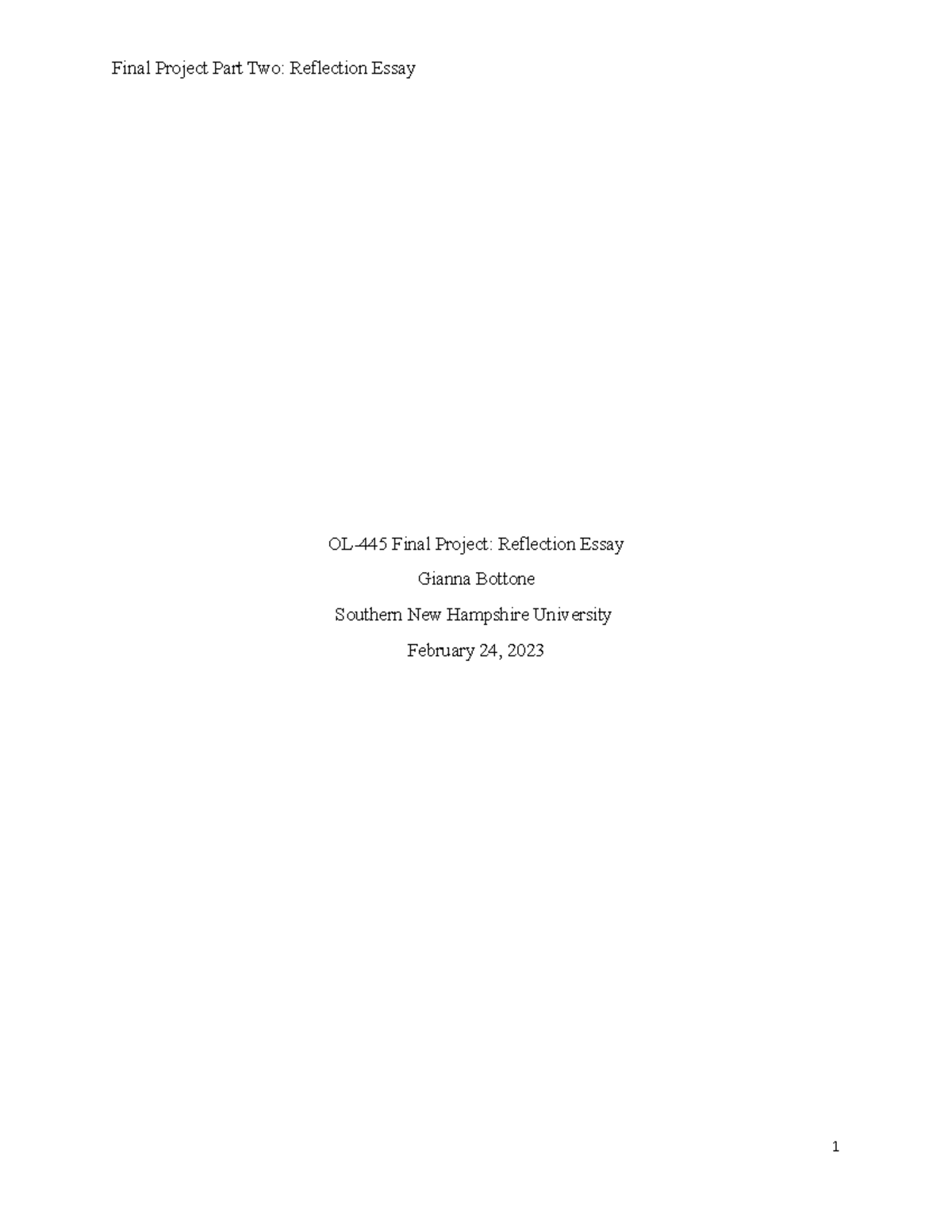 OL-445 Final Project Reflection Essay - After the earthquake hit Haiti ...
