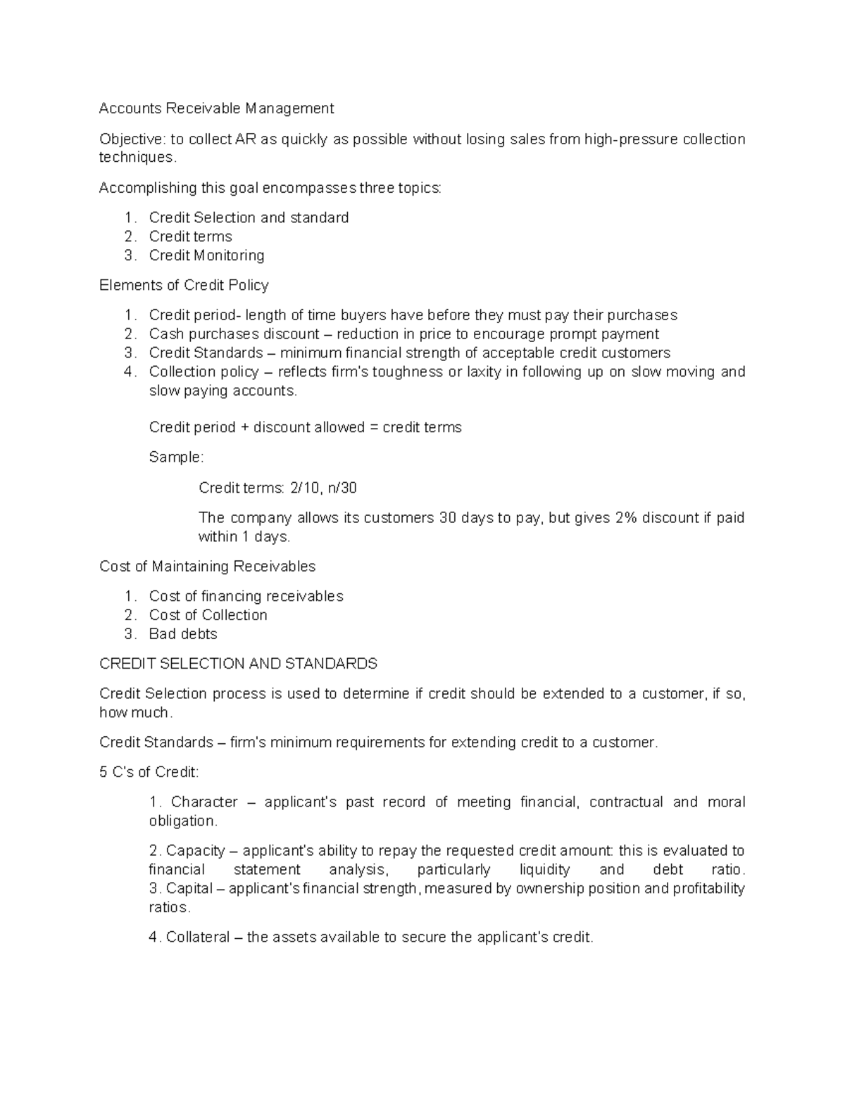 Accounts-Receivable-Management - Accounts Receivable Management ...