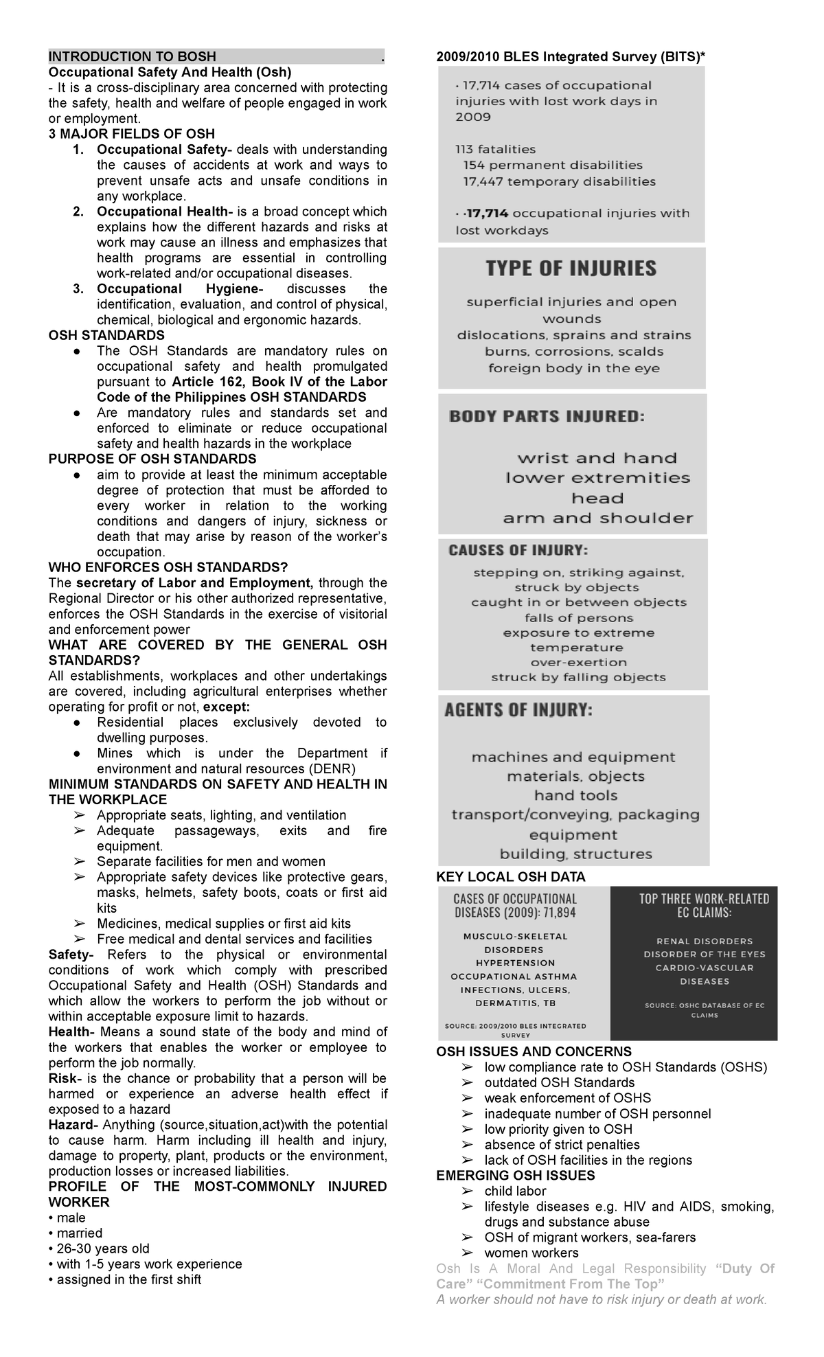 Basic Occupational Safety and Health - INTRODUCTION TO BOSH ...