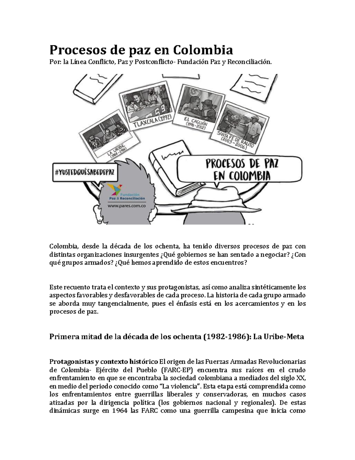 Historia - Resumen Satanás - Satanás - Procesos de paz en Colombia Por ...