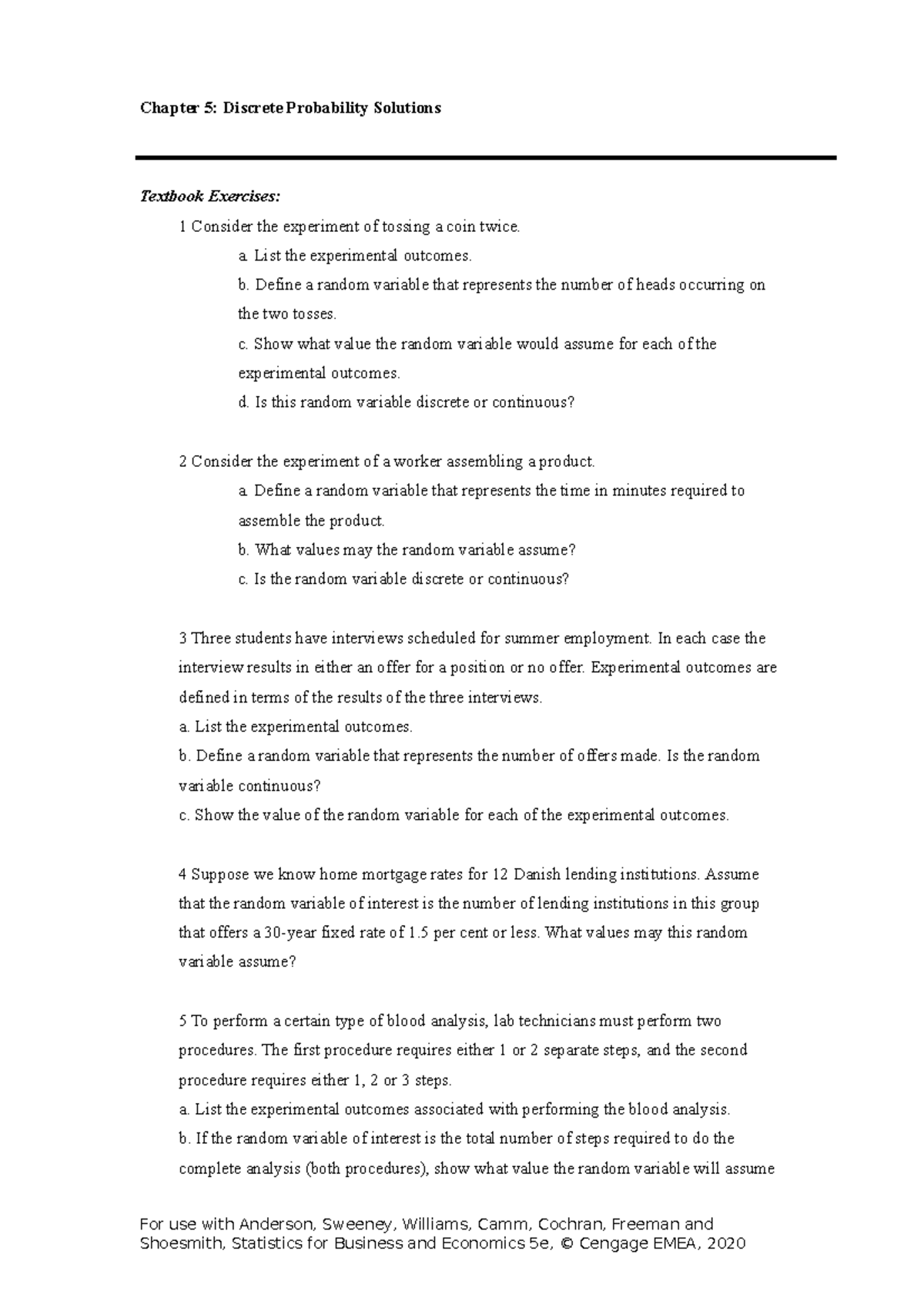 Chapter 5 - Chapter 5: Discrete Probability Solutions Textbook ...