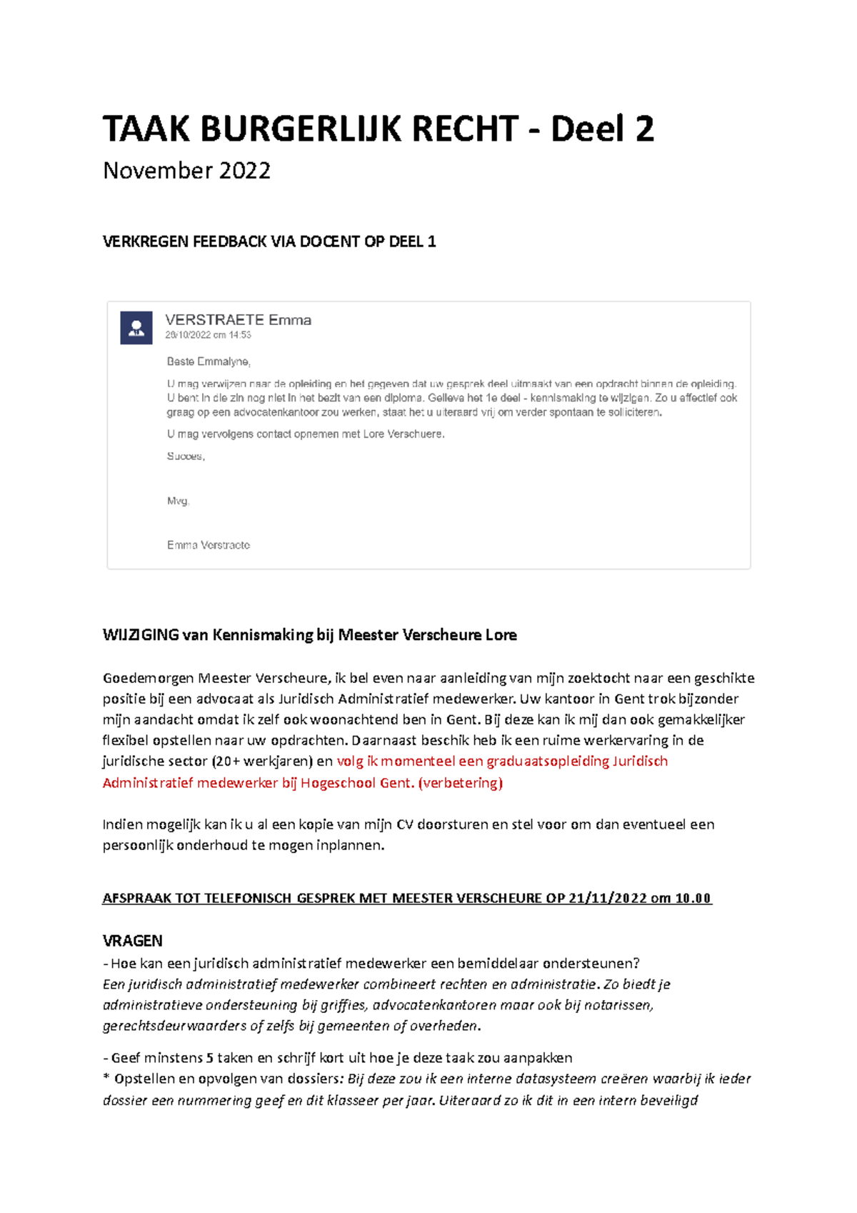 Taakburgelijkrecht 1 - Taak burgerlijk recht - TAAK BURGERLIJK RECHT ...