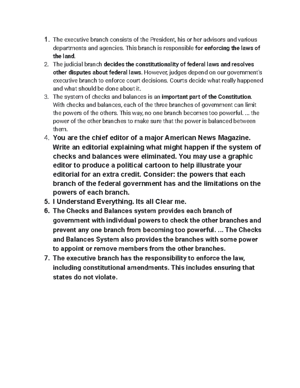 - 2 - Prof g - 1. The executive branch consists of the President, his ...