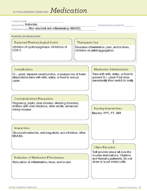 Burns ATI sheet - ACTIVE LEARNING TEMPLATES System Disorder STUDENT ...