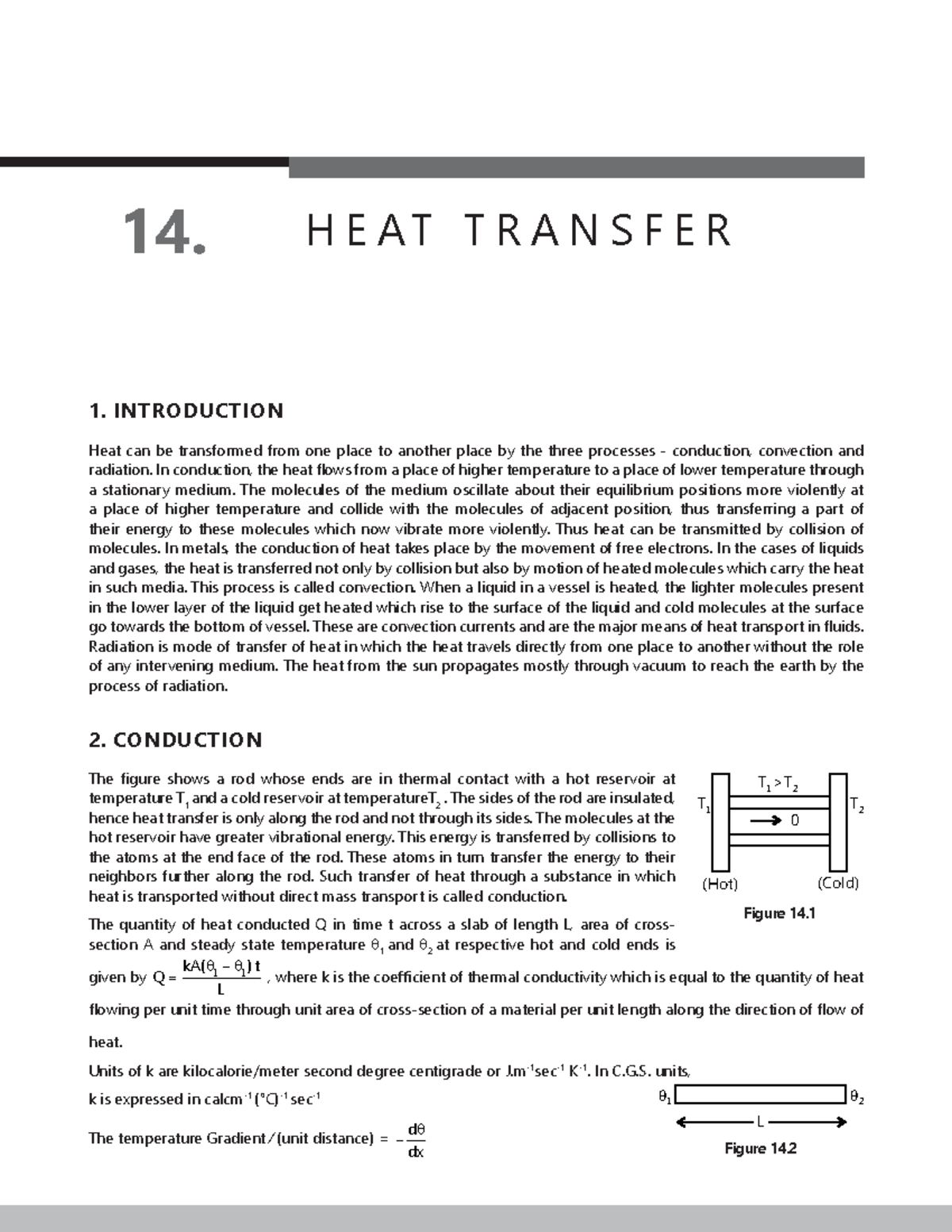 Heat transfer - 14. H E A T T R A N S F E R ####### 1. INTRODUCTION ...