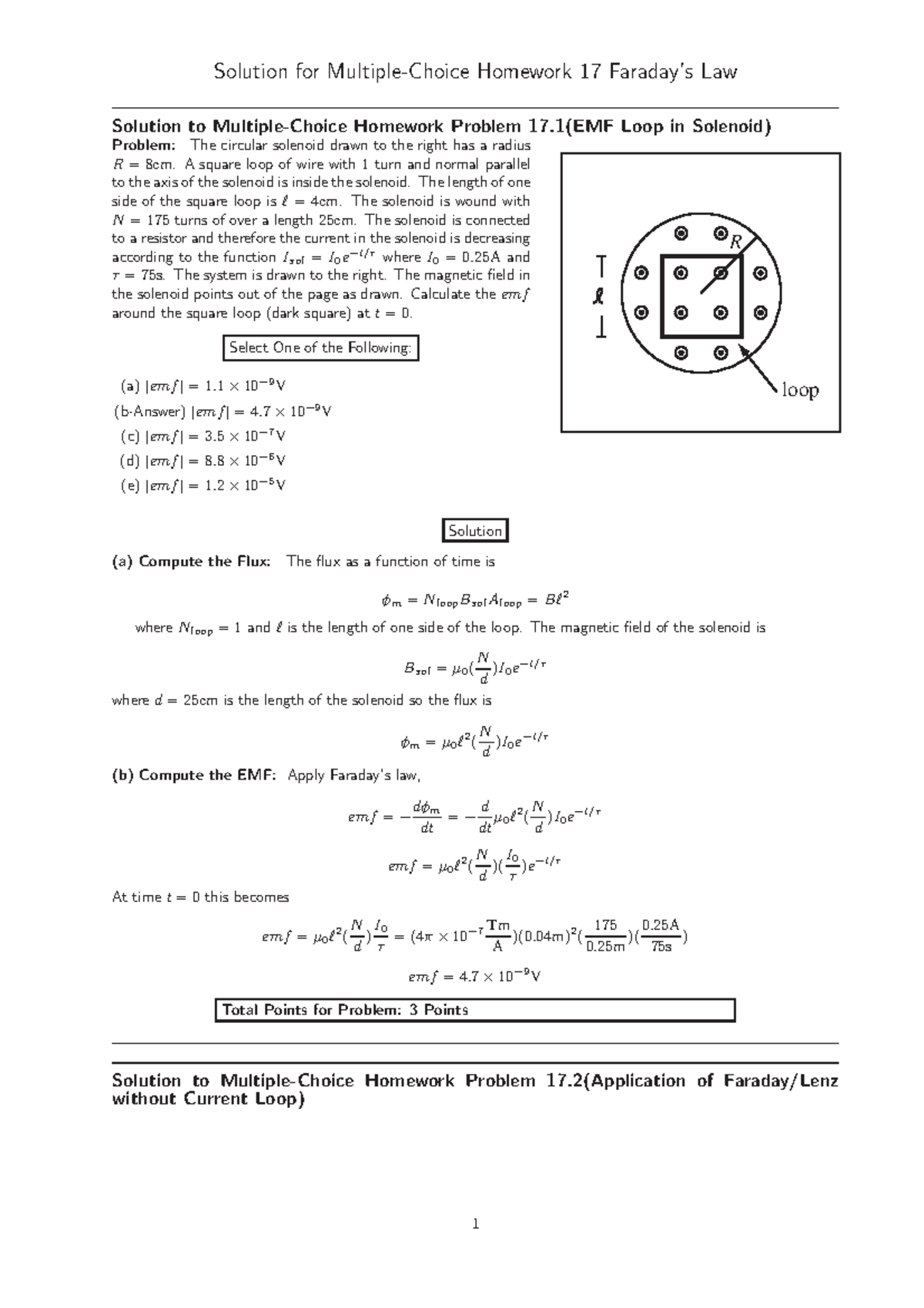 Onlinehomework-17-sln - Solution for Homework 17 Law Solution to ...