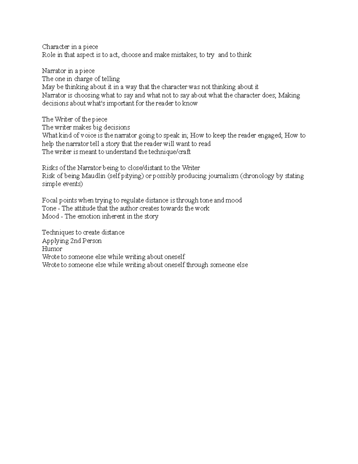 Character in a piece - Character in a piece Role in that aspect is to ...