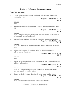 Aguinis - Performance Management, 4th Edition - Chapter 03 - Test Bank ...