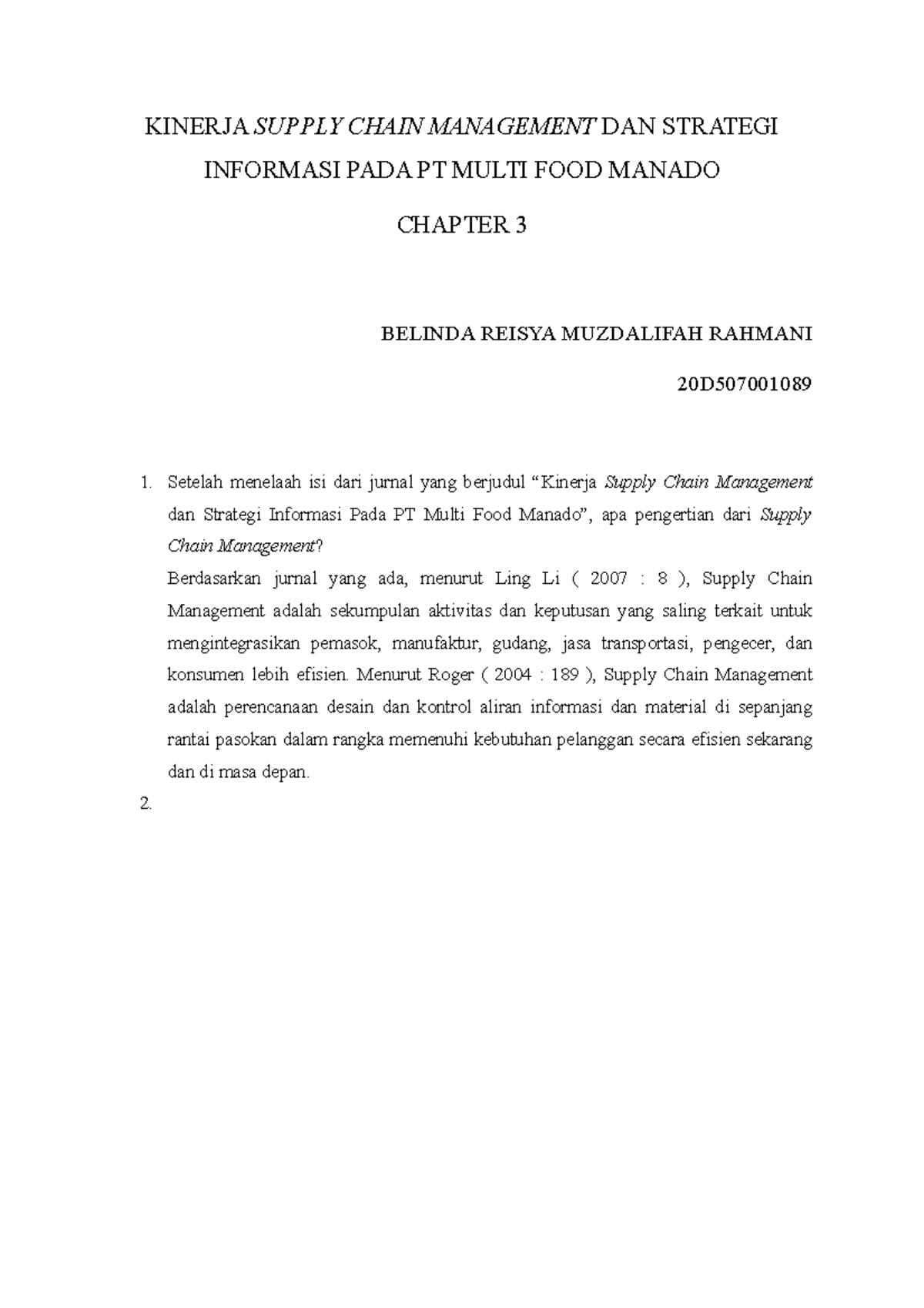 Analisis Supply Chain Management PADA PT Monier DI Sidoarjo - KINERJA ...