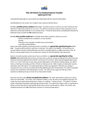 ENG 130 Module Five - Troy Redfearn Dr. Kristina Beckman ENG 130 ...